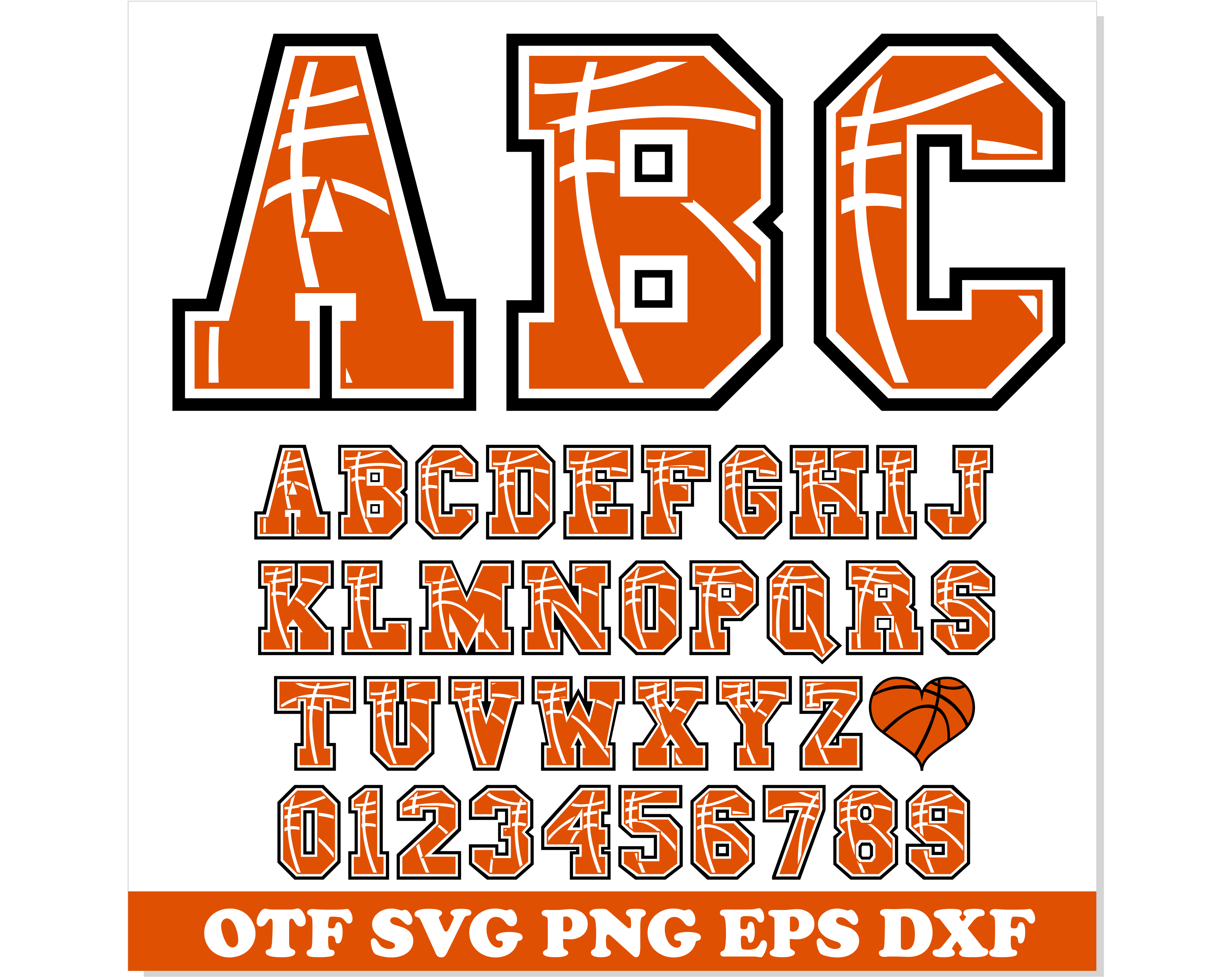 Basketball Font SVG PNG TTF, Basketball letters svg, Basketb - Inspire ...