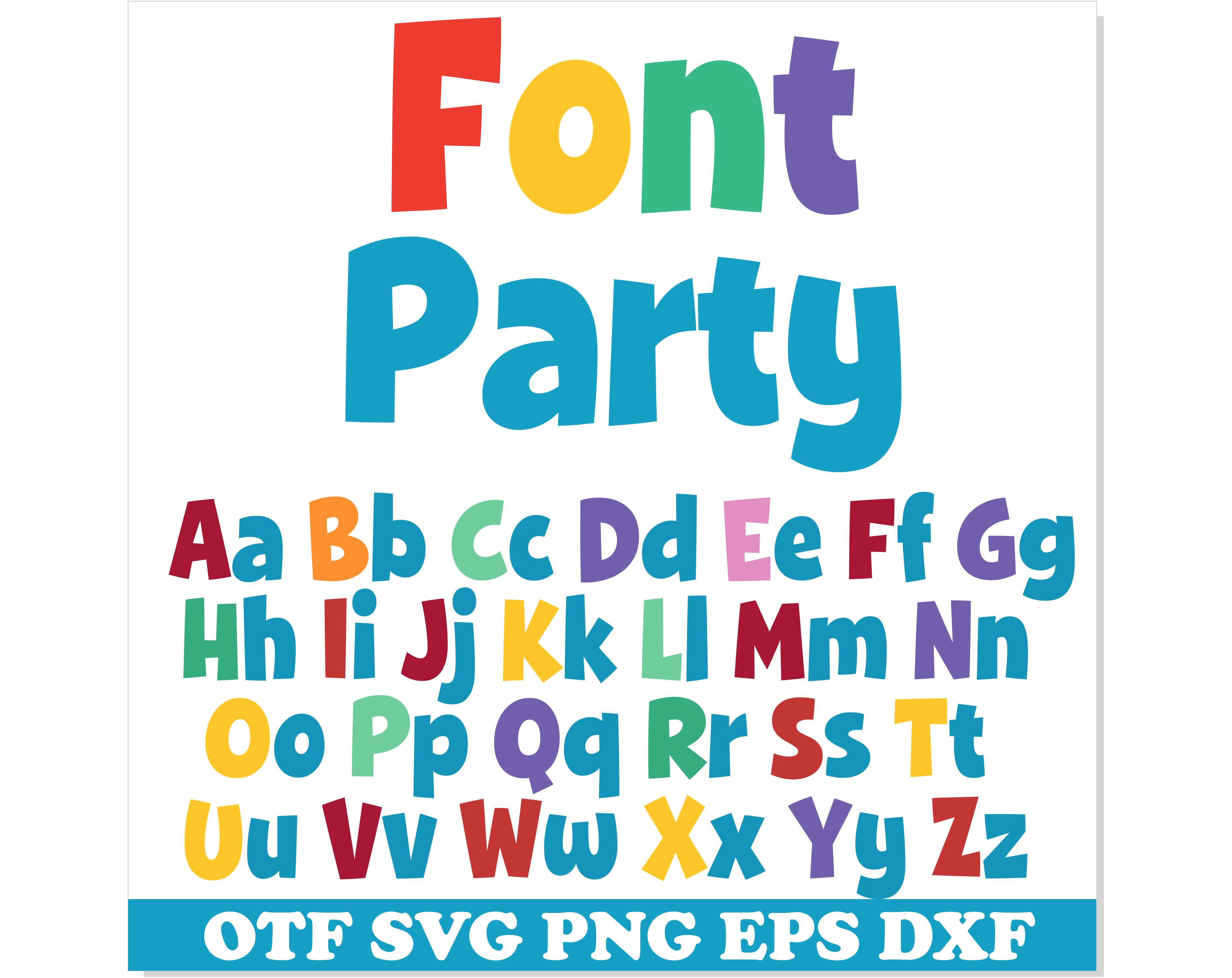 Party font OTF, Party font SVG PNG, Birthday font svg, Party - Inspire ...