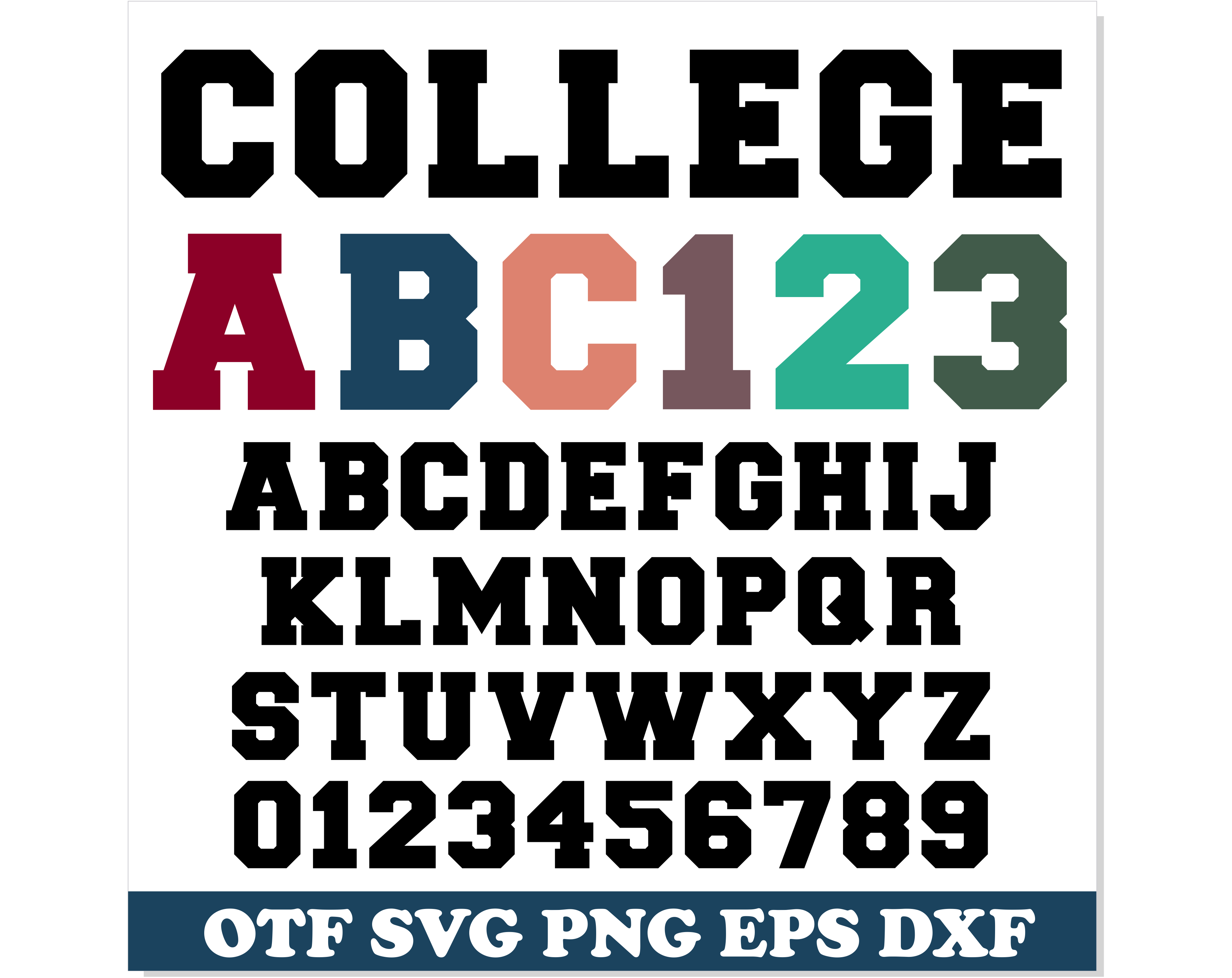 College font OTF, College font SVG, College font PNG, Varsit | Inspire ...