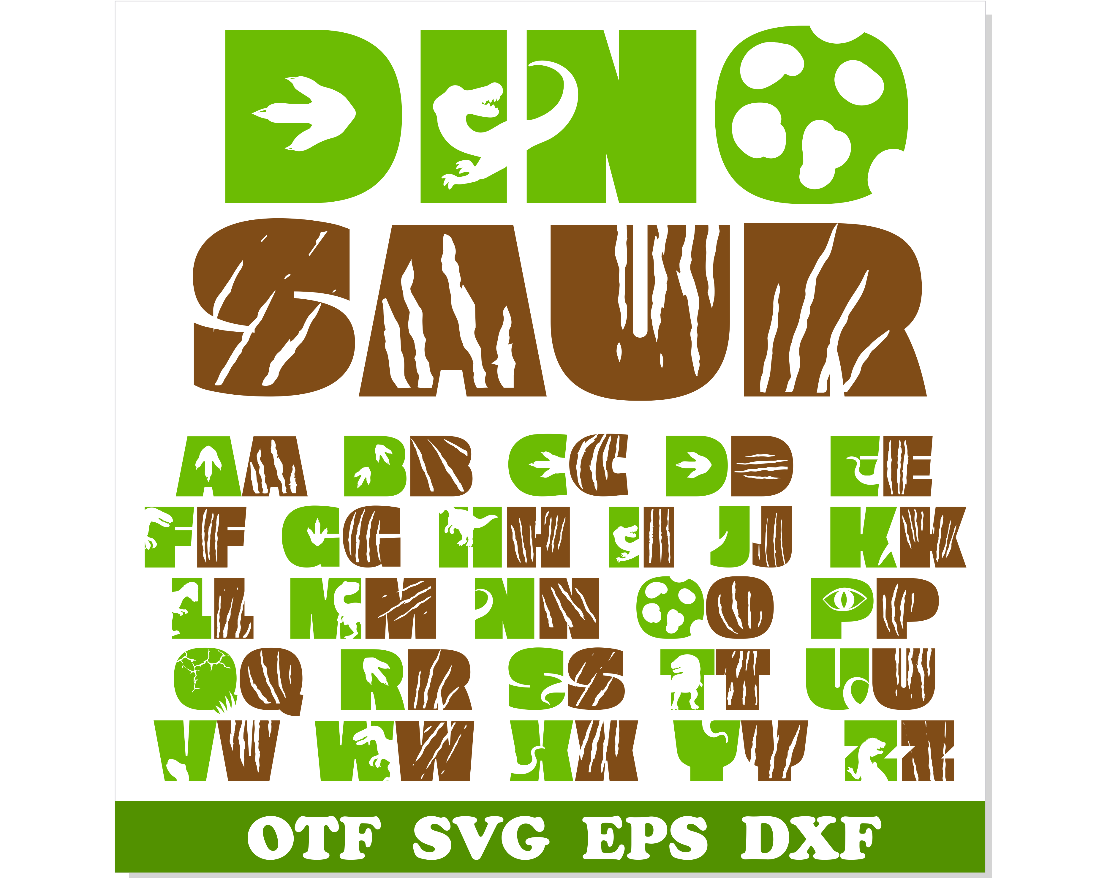 Dinosaur Font OTF, Dino Font SVG, Dinosaur Font svg Cricut, | Inspire Uplift