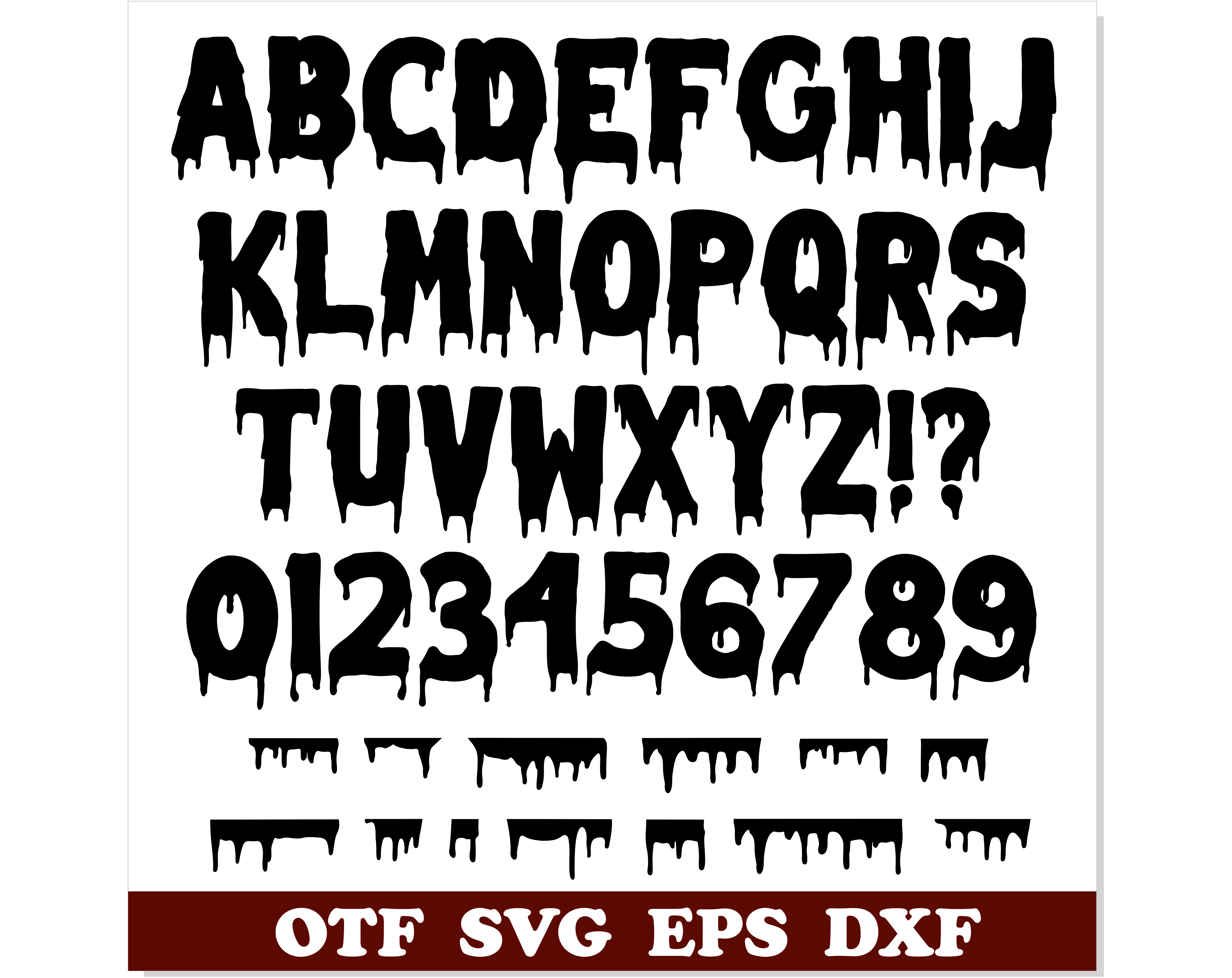 Dripping font SVG, Dripping borders svg cricut, Dripping fon | Inspire ...