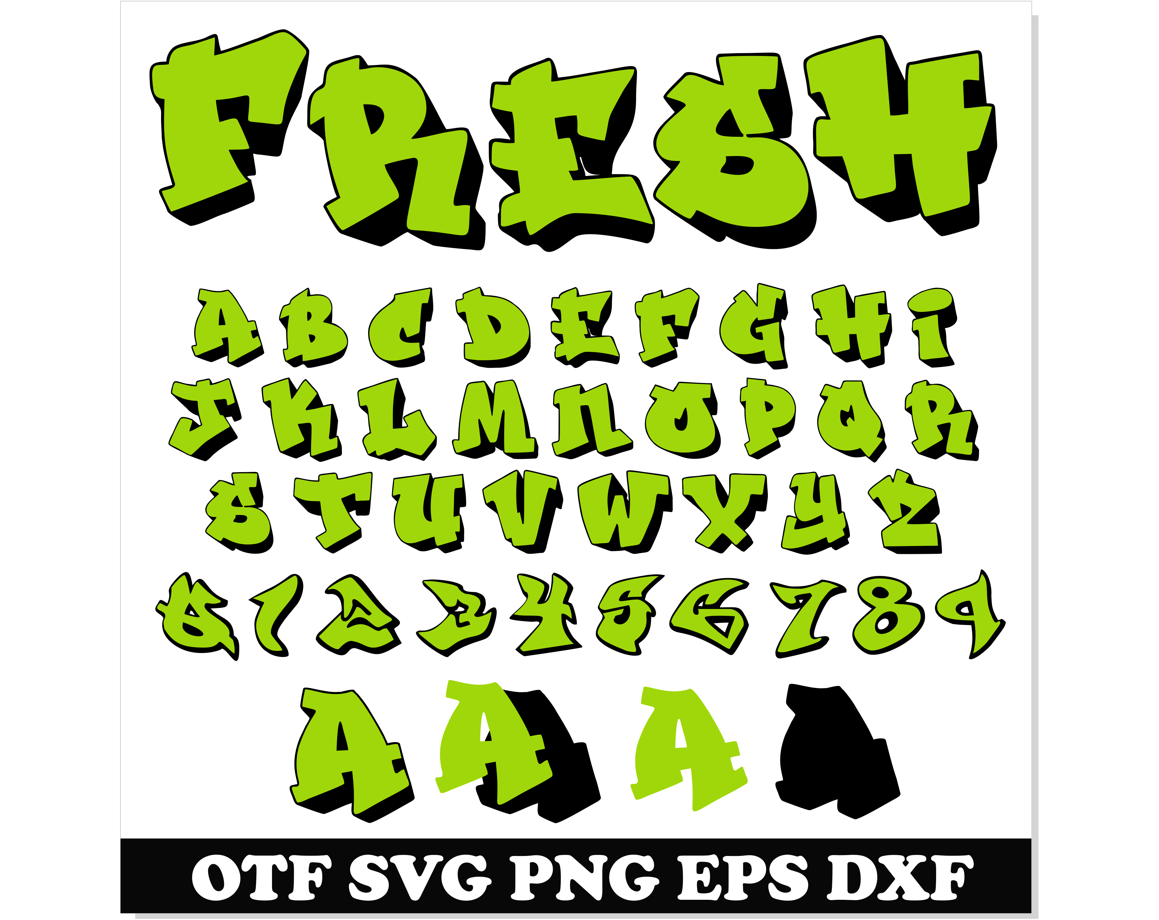 Fresh Font SVG Layered, Fresh Font PNG, Graffiti Font svg Cr | Inspire ...