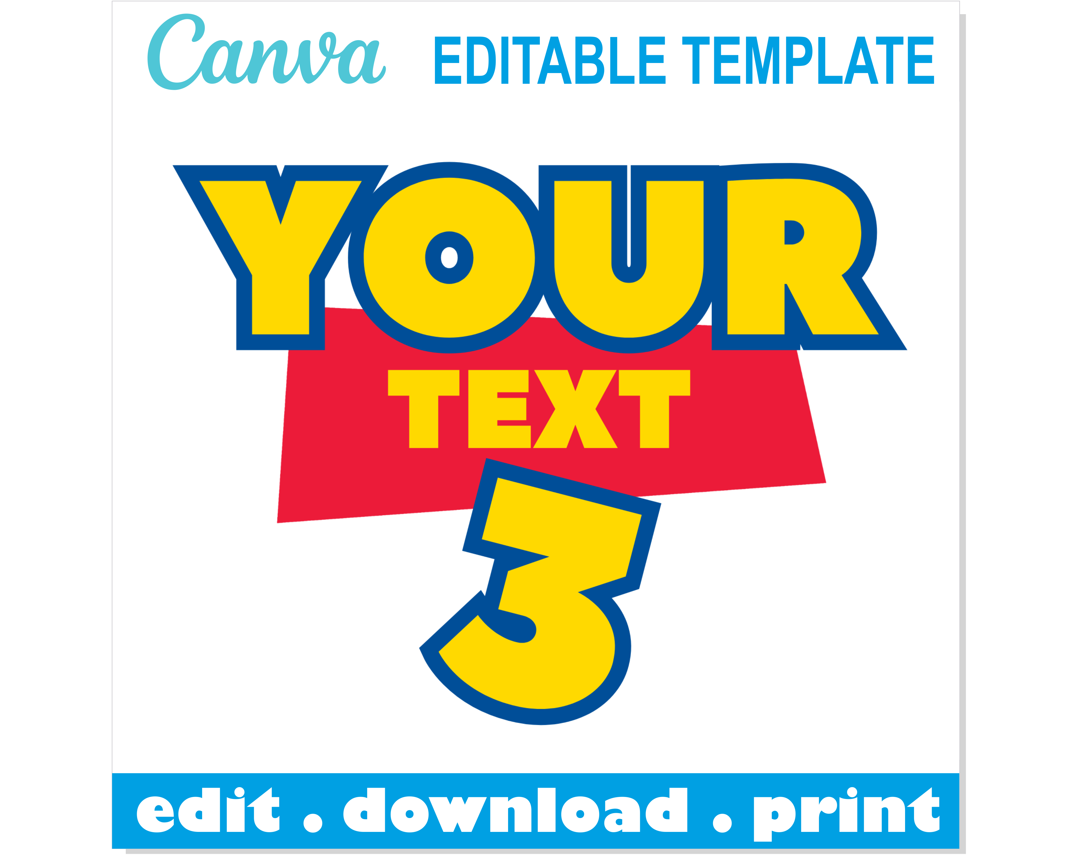 Editable Toy Story PNG Logo Canva Template, Toy Story Custom | Inspire ...