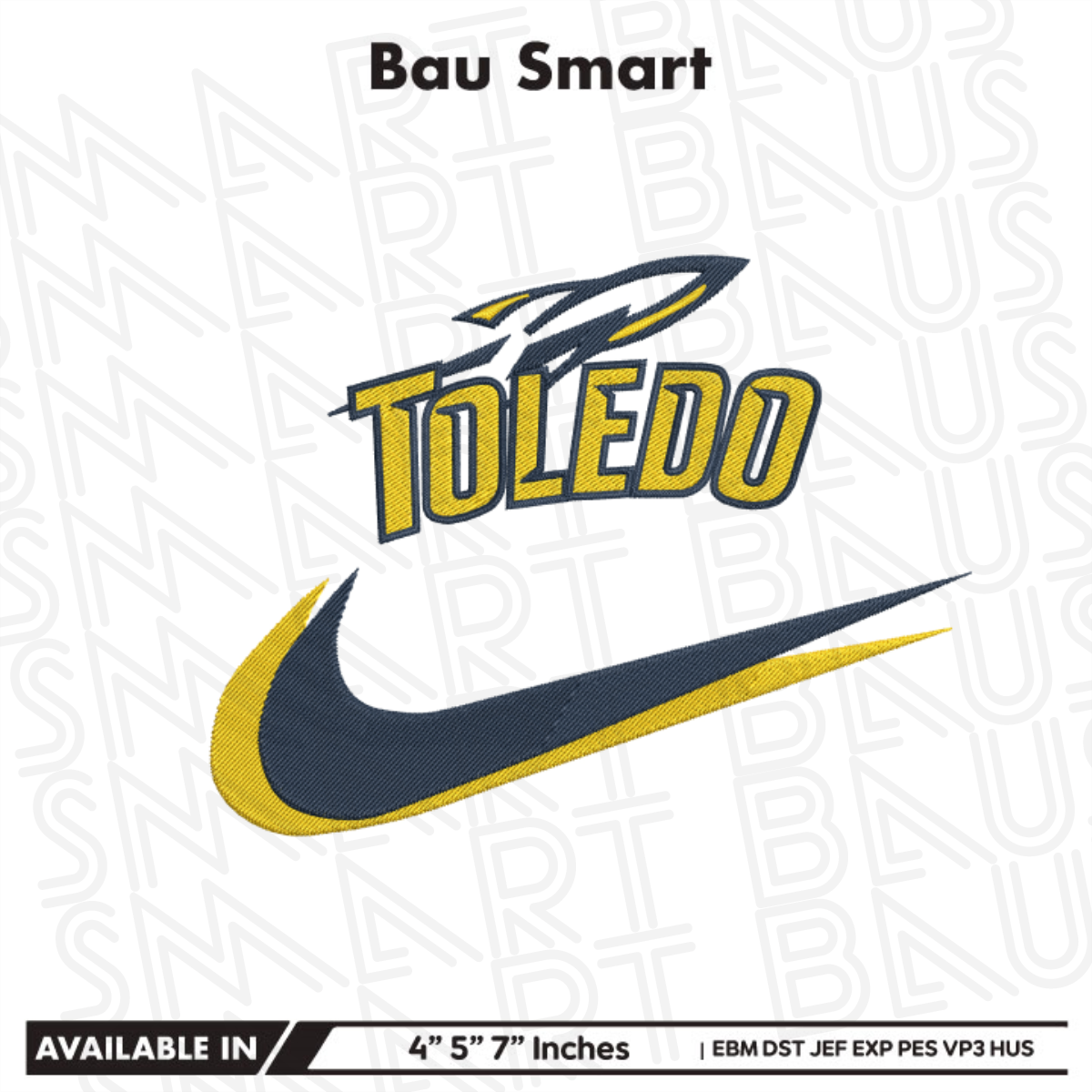 Toledo Rockets Nike Swoosh Embroidery Design, NCAA Logo File | Inspire ...