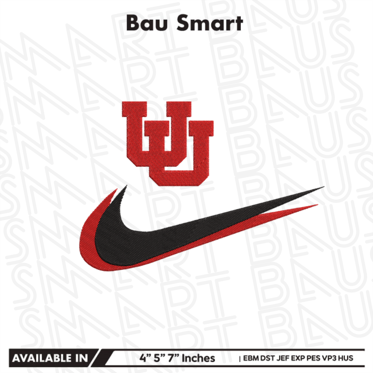 Utah Utes Nike Swoosh Embroidery Design, NCAA Logo | Inspire Uplift