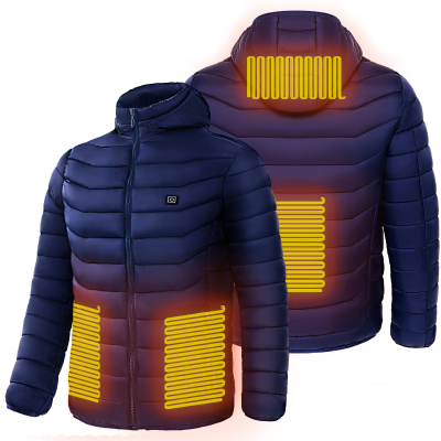 Men Heated Puffer Jacket Electric Heating Coat Insulated Hoo | Inspire ...