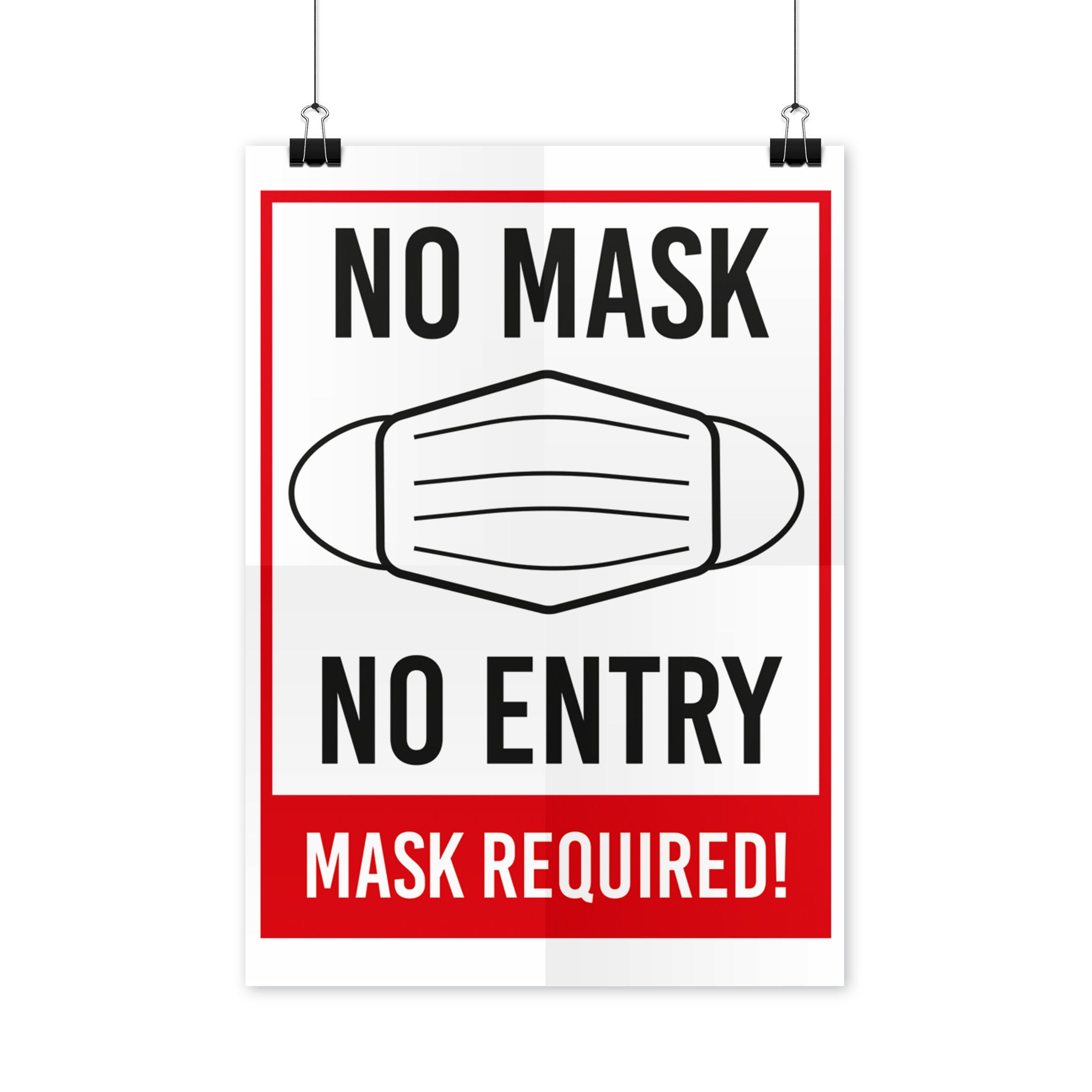 Mask Required No Mask No Entry Social Distance Sign Mask Req | Inspire ...