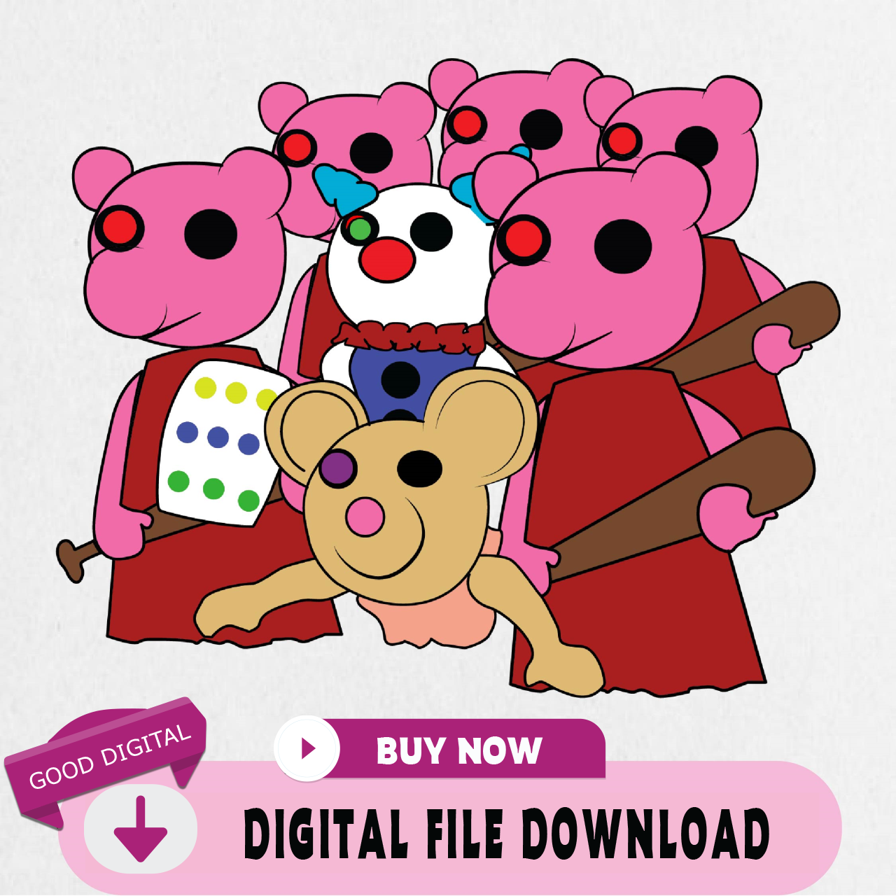 Piggy Roblox Svg, Roblox Game Svg, Roblox Characters Svg, Ha | Inspire ...