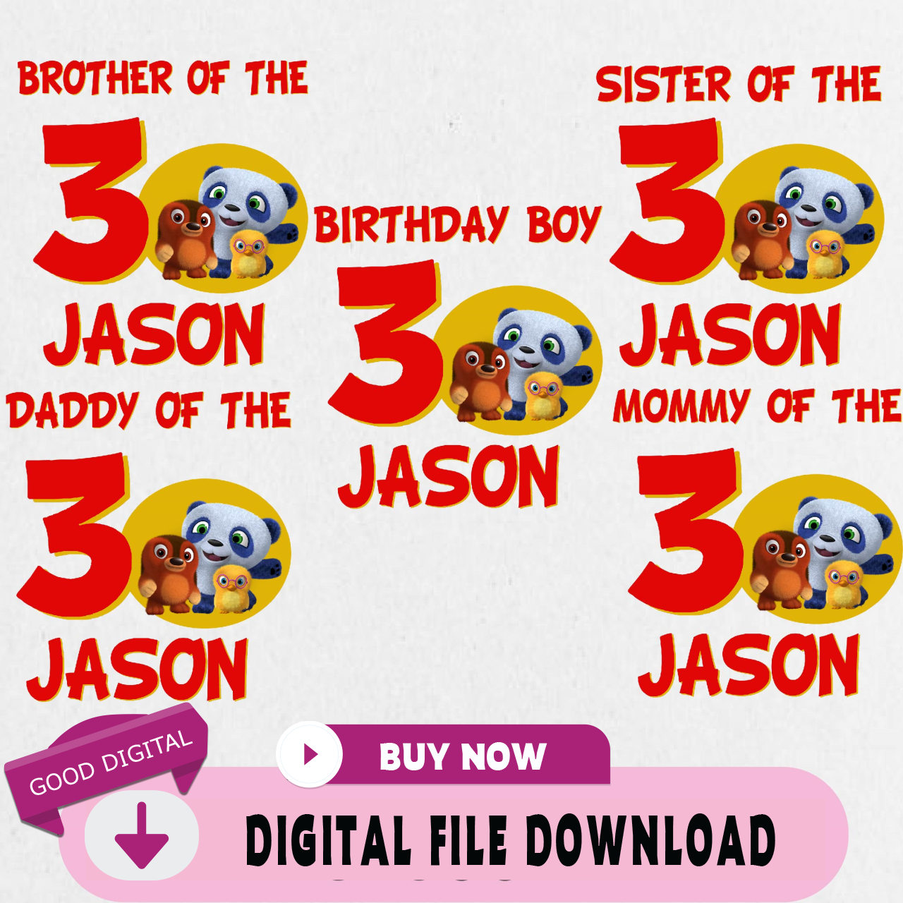 Ruff Ruff Tweet and Dave Birthday Png, Custom Family Matchin | Inspire ...