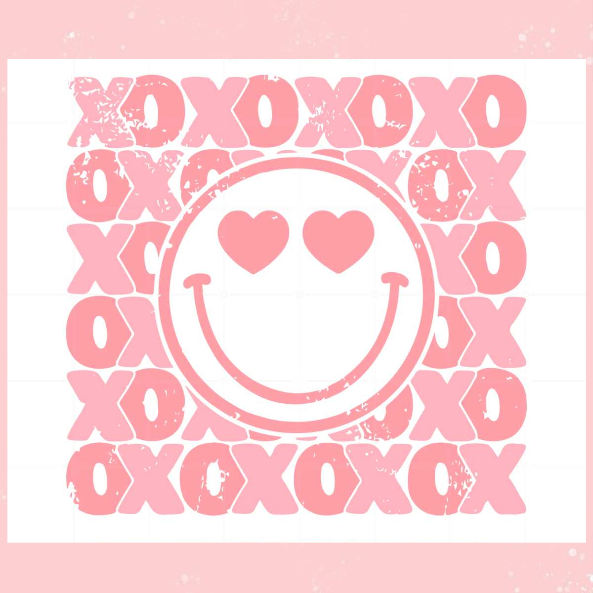 Xoxo Valentines Day Smiley Face Svg Files Silhouette Diy Cra | Inspire ...