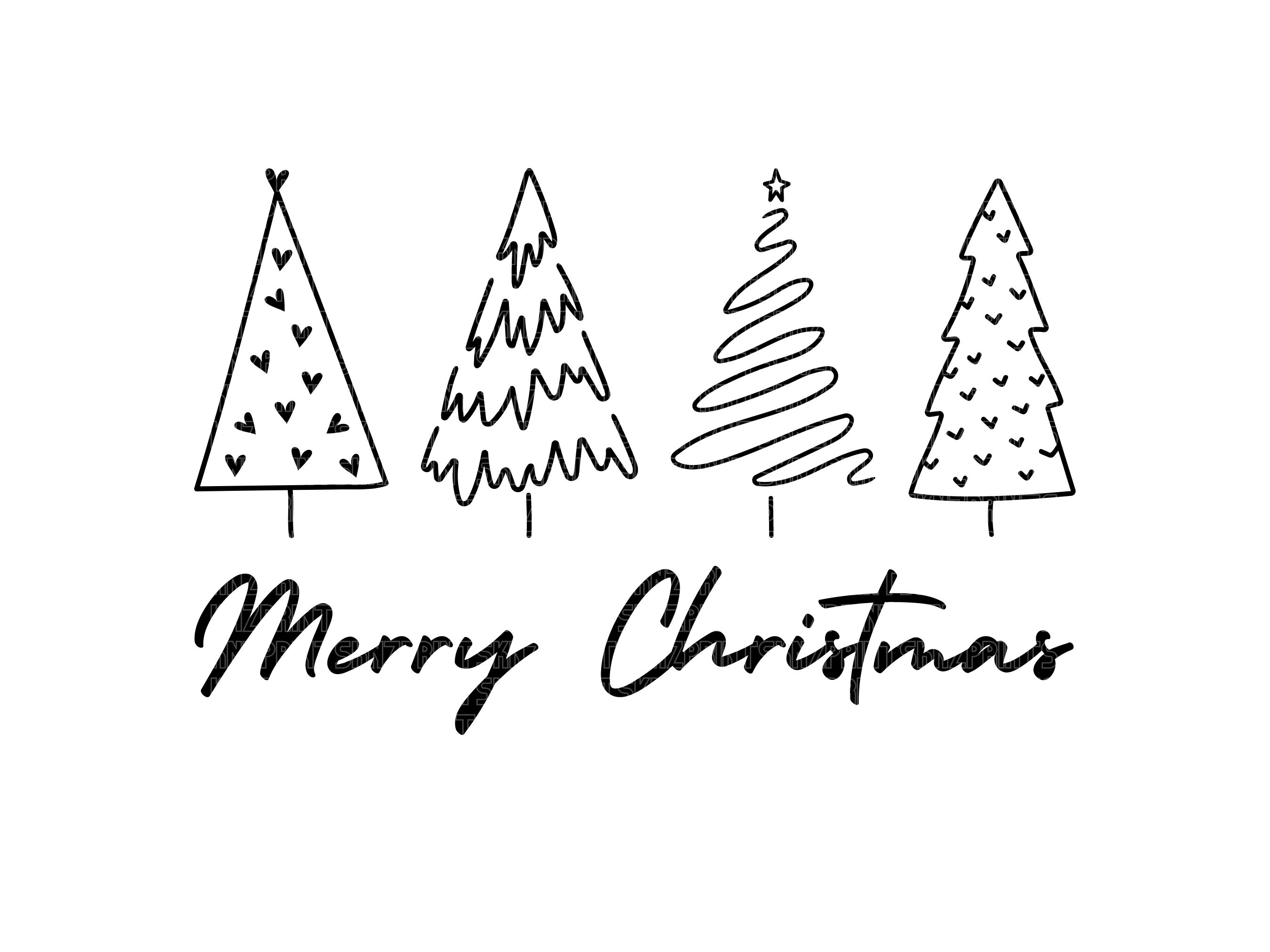 christmas tree svg free, outline Christmas svg, Christmas tr | Inspire ...