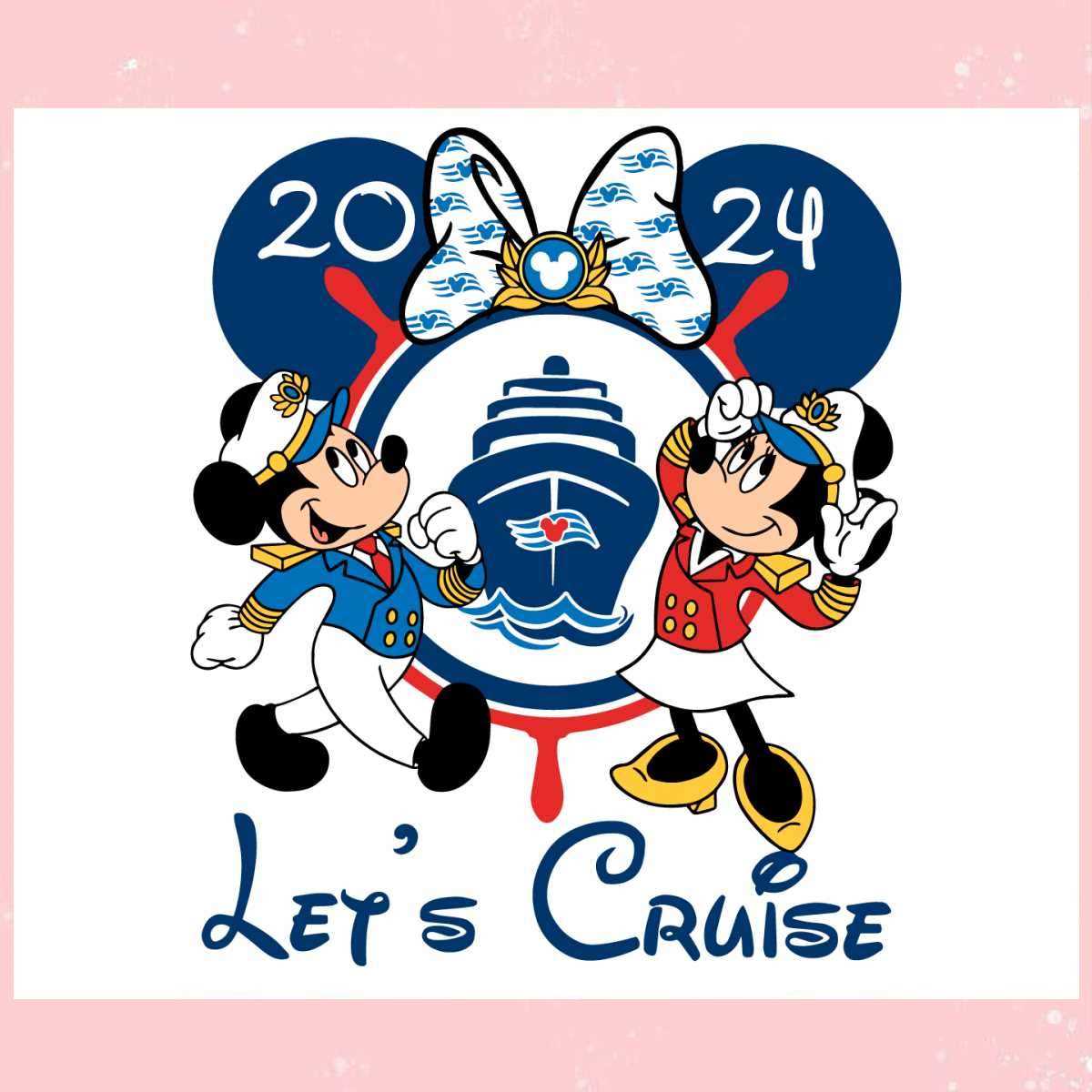 Disney Lets Cruise 2024 Mickey Minnie Captain ,Trending, Mot | Inspire ...