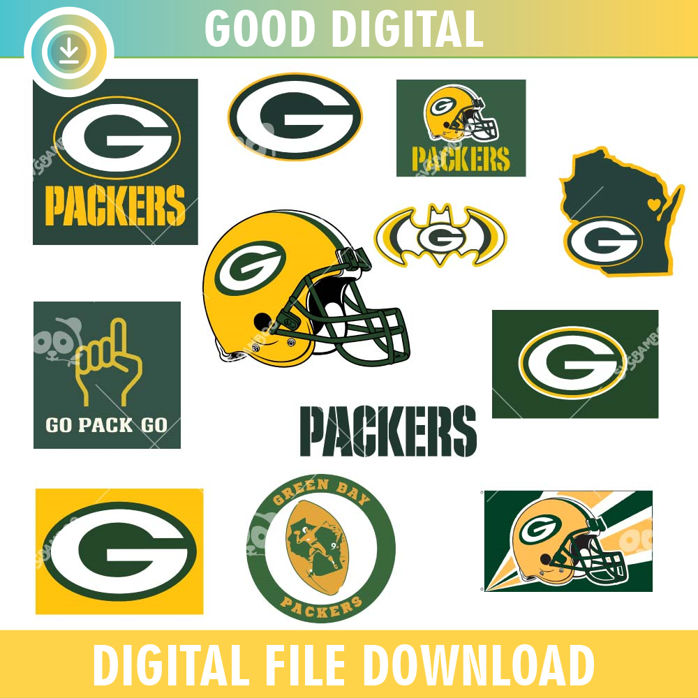 Green Bay Packers SVG Bundle, Packers Football SVG Bundle,NF | Inspire ...