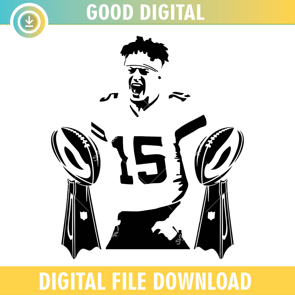 Kansas City Mahomes Two Times Champion Trophy ,NFL svg, NFL, | Inspire ...