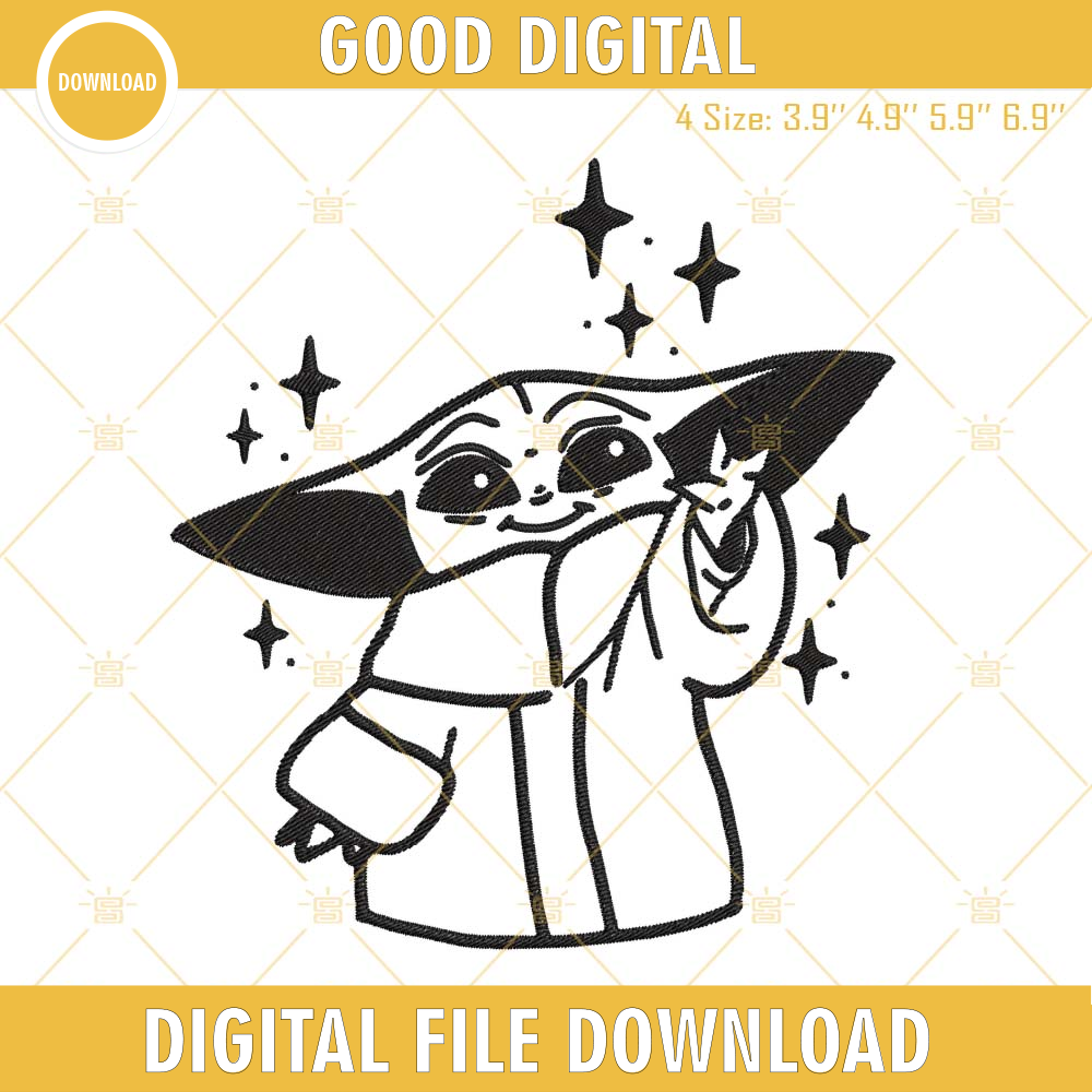 Baby Yoda Embroidery File, Star Wars Embroidery Design, Embr | Inspire ...