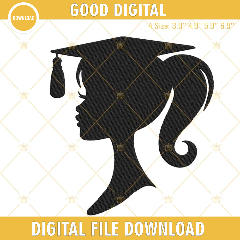 Barbie Graduation Embroidery Designs, Doll Girl Graduated Em | Inspire ...
