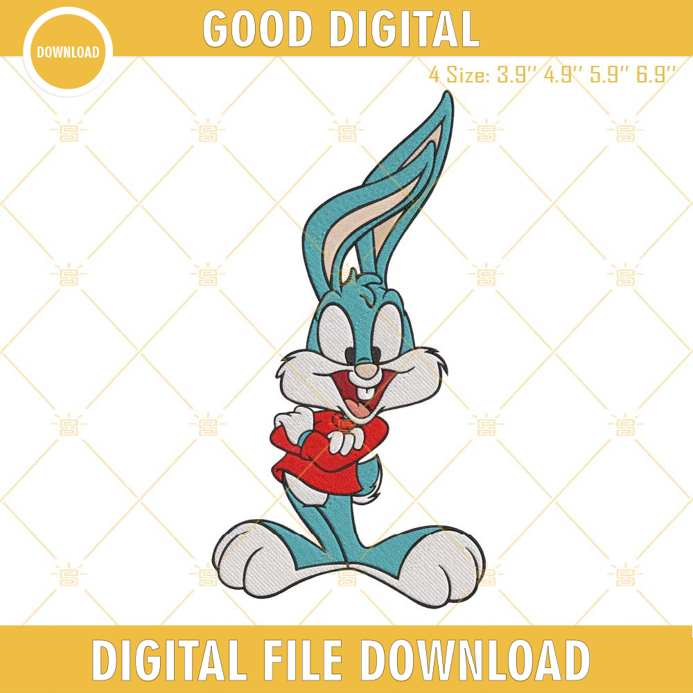 Buster Bunny Machine Embroidery Design, Baby Looney Tunes Em | Inspire ...