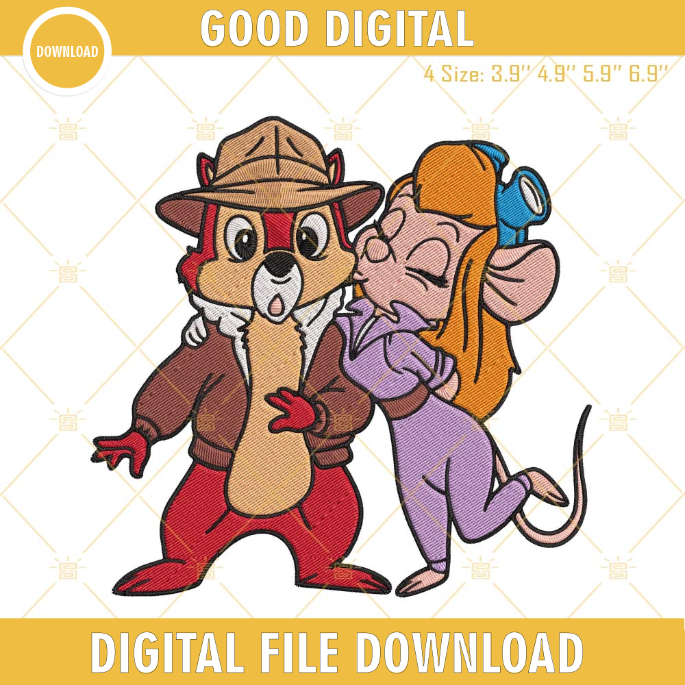 Chip And Dale Embroidery Design Machine Files, Embroidery De | Inspire ...