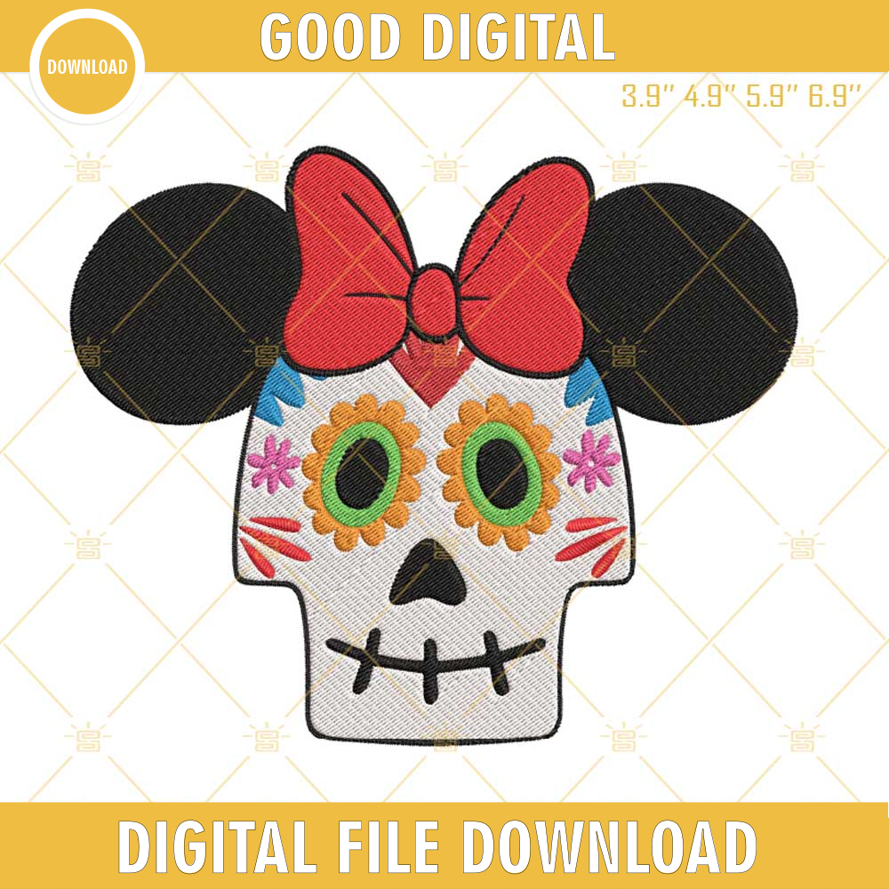Coco Minnie Ears Embroidery Design Files, Embroidery Design, | Inspire ...