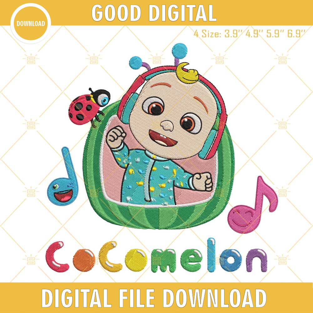 Cocomelon Embroidery Designs, Cocomelon Embroidery Design Fi | Inspire ...