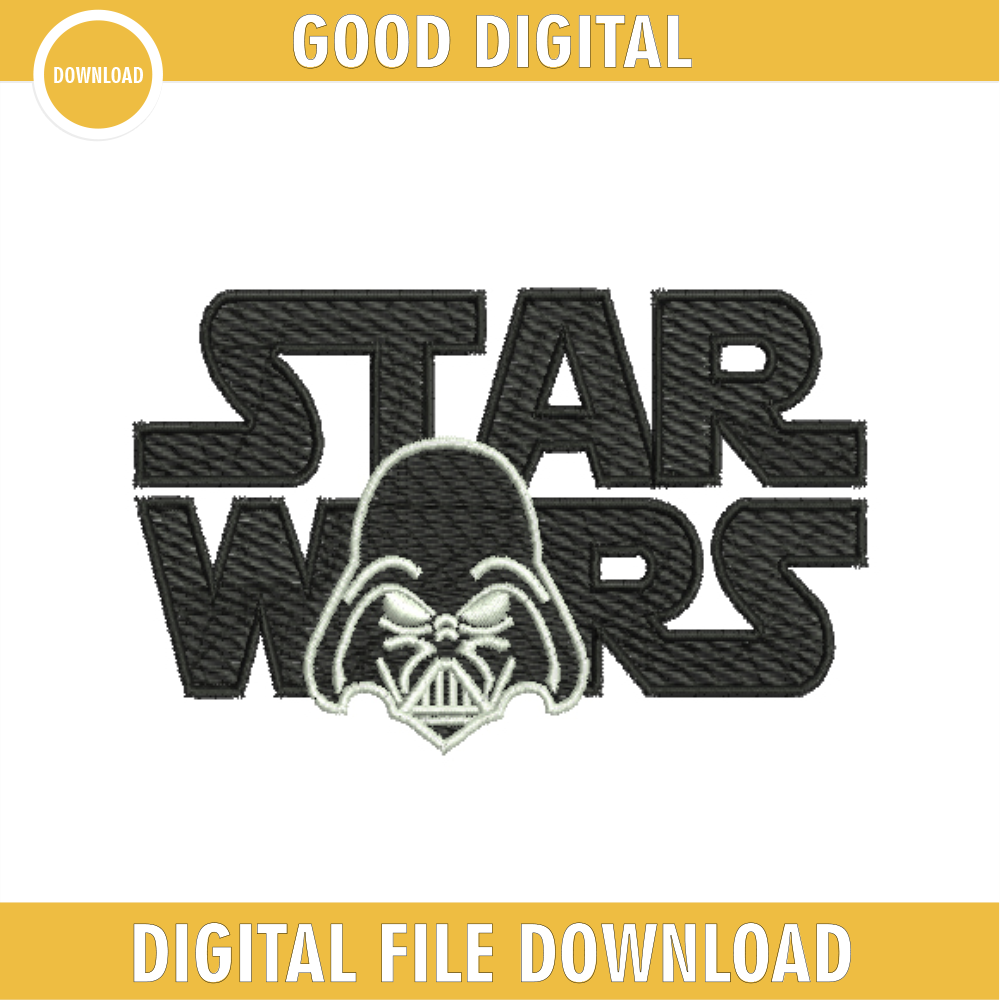 Darth Vader Embroidery Design, Star Wars Embroidery Files, | Inspire Uplift
