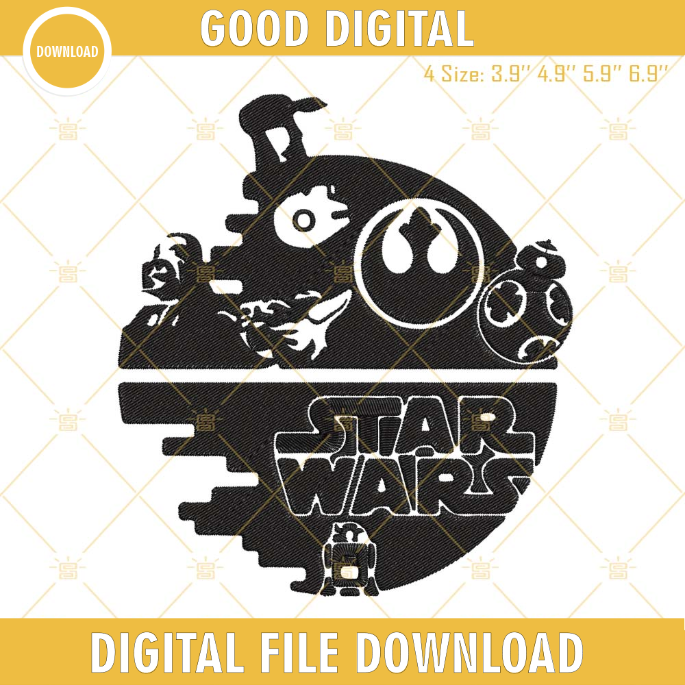 Death Star Embroidery Designs, Star Wars Embroidery Files, E | Inspire ...