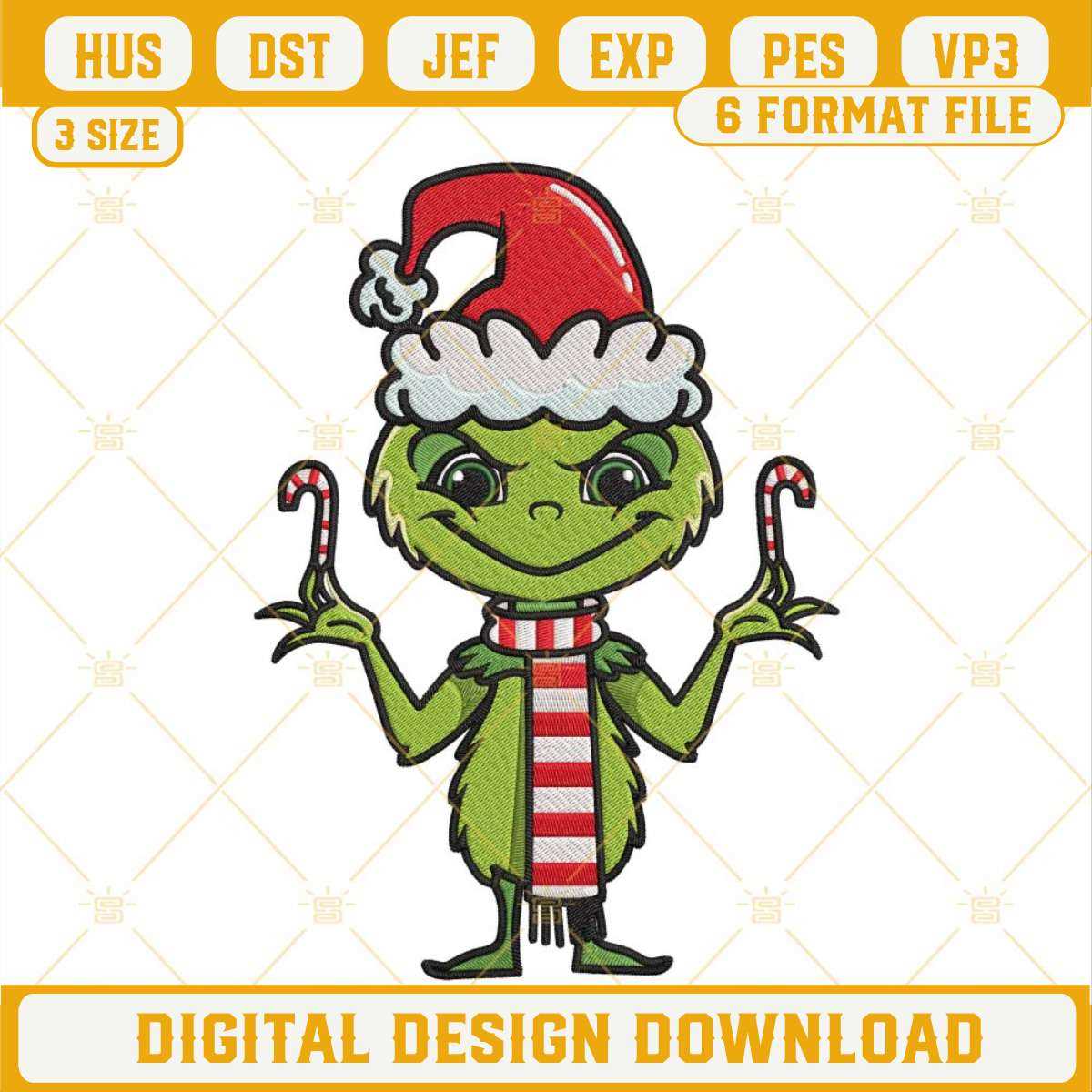 Baby Grinch Embroidery File, Grinch Embroidery Designs.jpg | Inspire Uplift