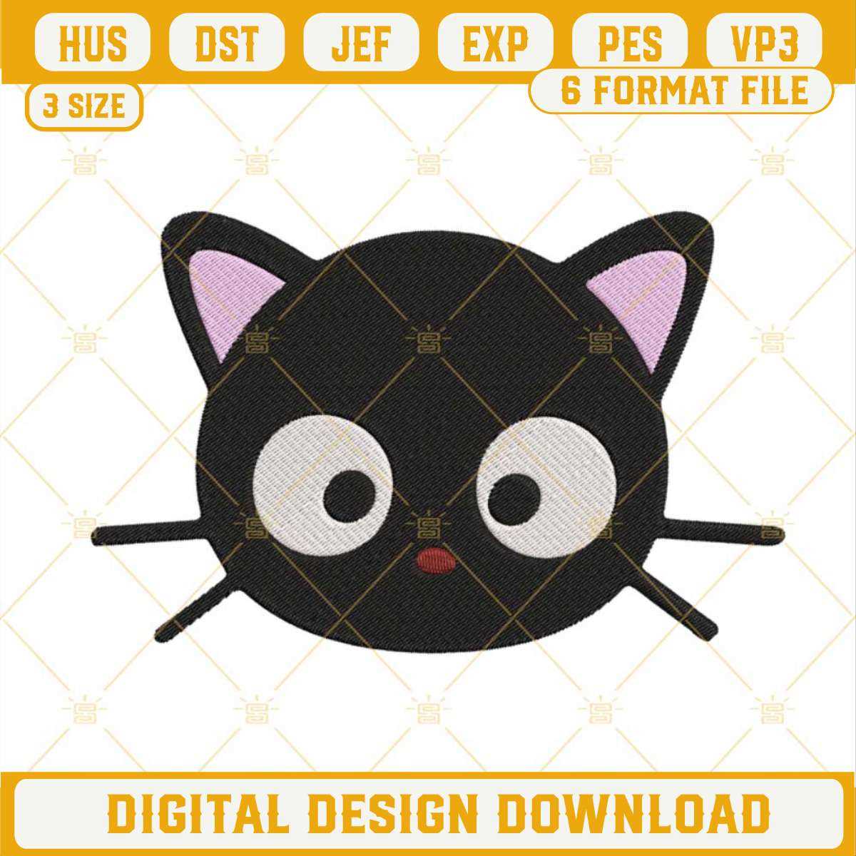 Chococat Face Embroidery Design Files.jpg - Inspire Uplift