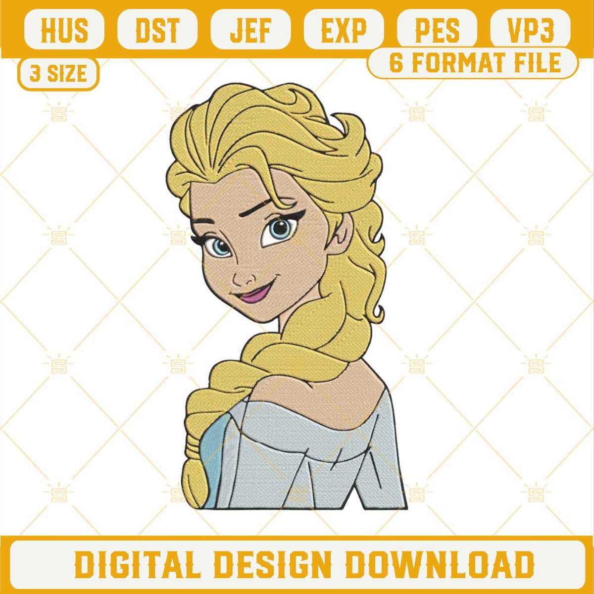 Elsa Frozen Machine Embroidery Design File, Disney Princess | Inspire ...