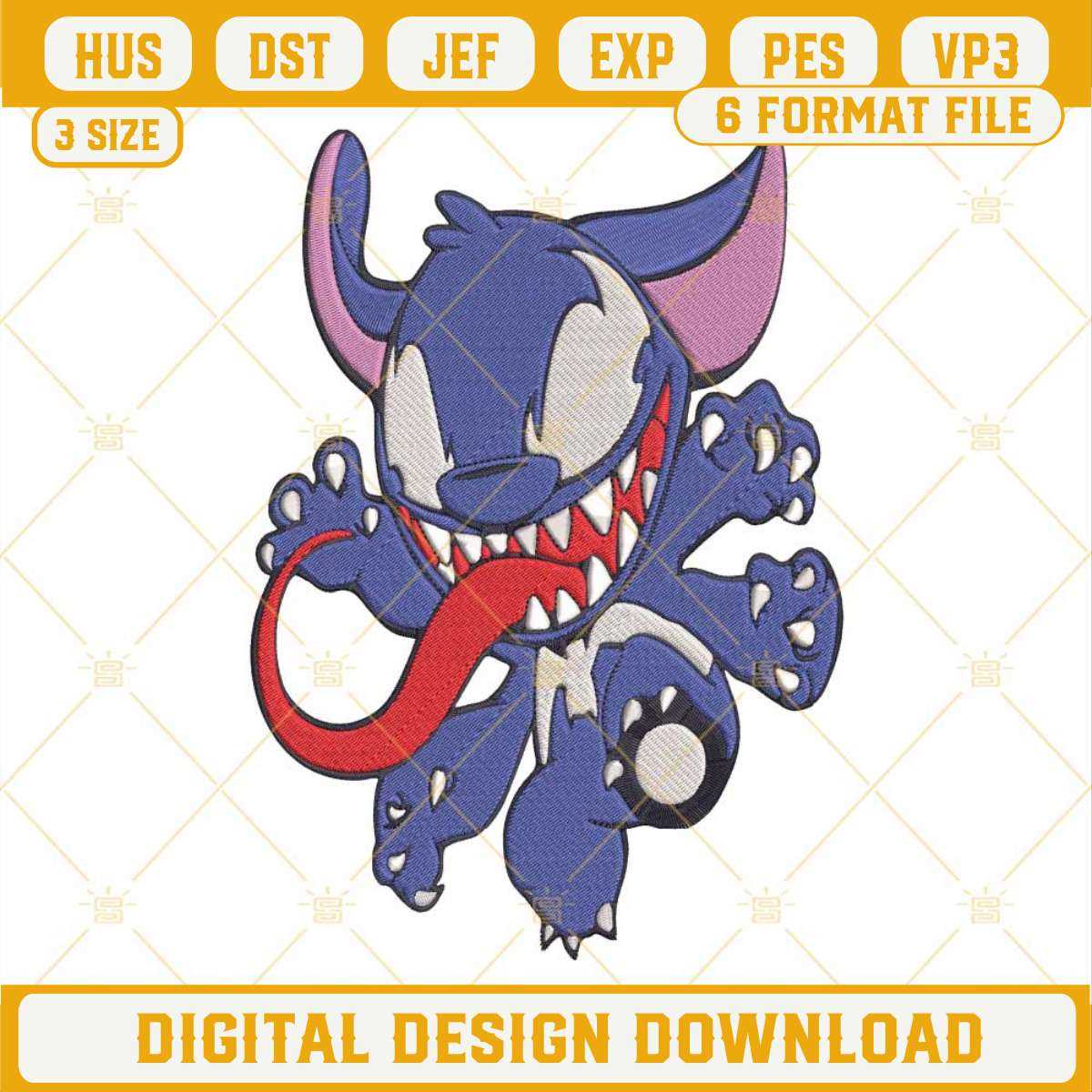 Stitch Venom Machine Embroidery Design File 1.jpg | Inspire Uplift