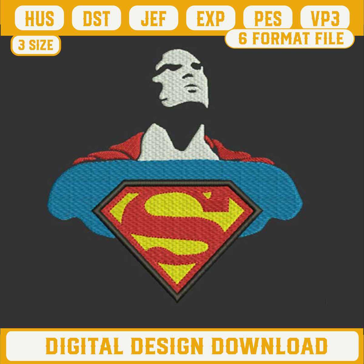 Superman Embroidery Design, Superman Embroidery Files, Super | Inspire ...
