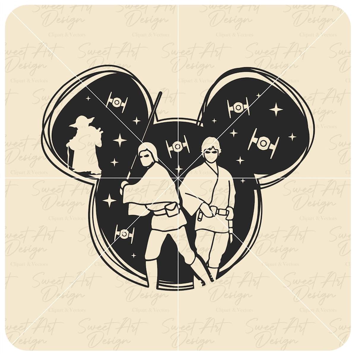 Luke Skywalker Mouse Ears SVG Star Wars SVG, Starwars SVG, C | Inspire ...