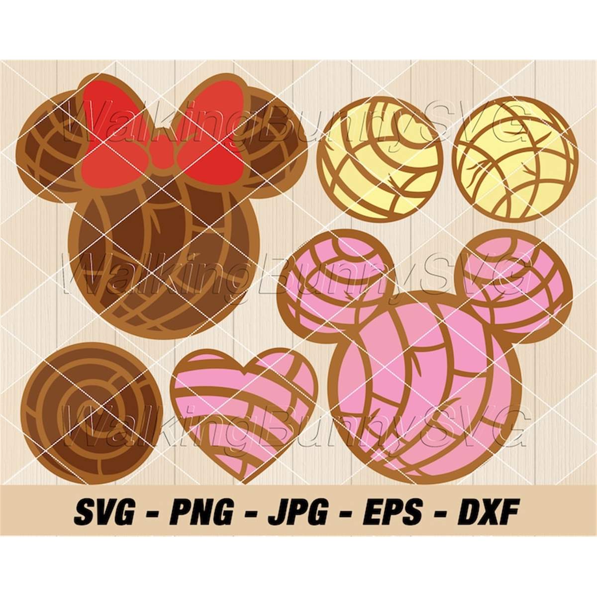 Mouse Ears Concha Svg, Layered Mouse Ears Pan Dulce Svg, Mou | Inspire ...