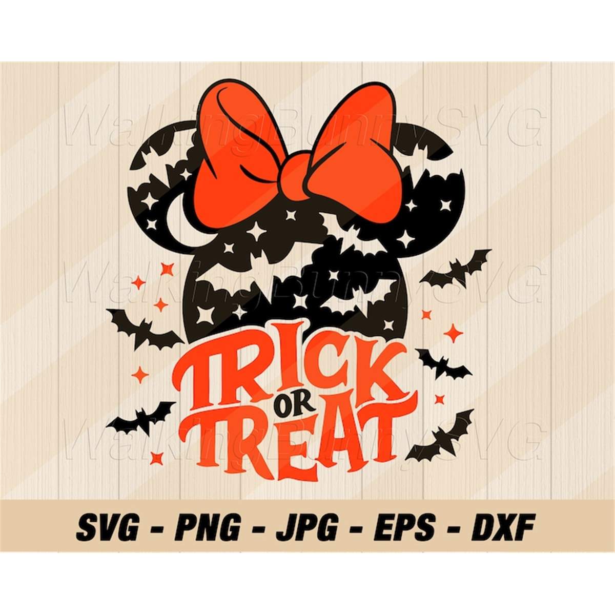 Mouse Ears Trick Or Treat Svg Png, Layered Mouse Ears Hallow | Inspire ...