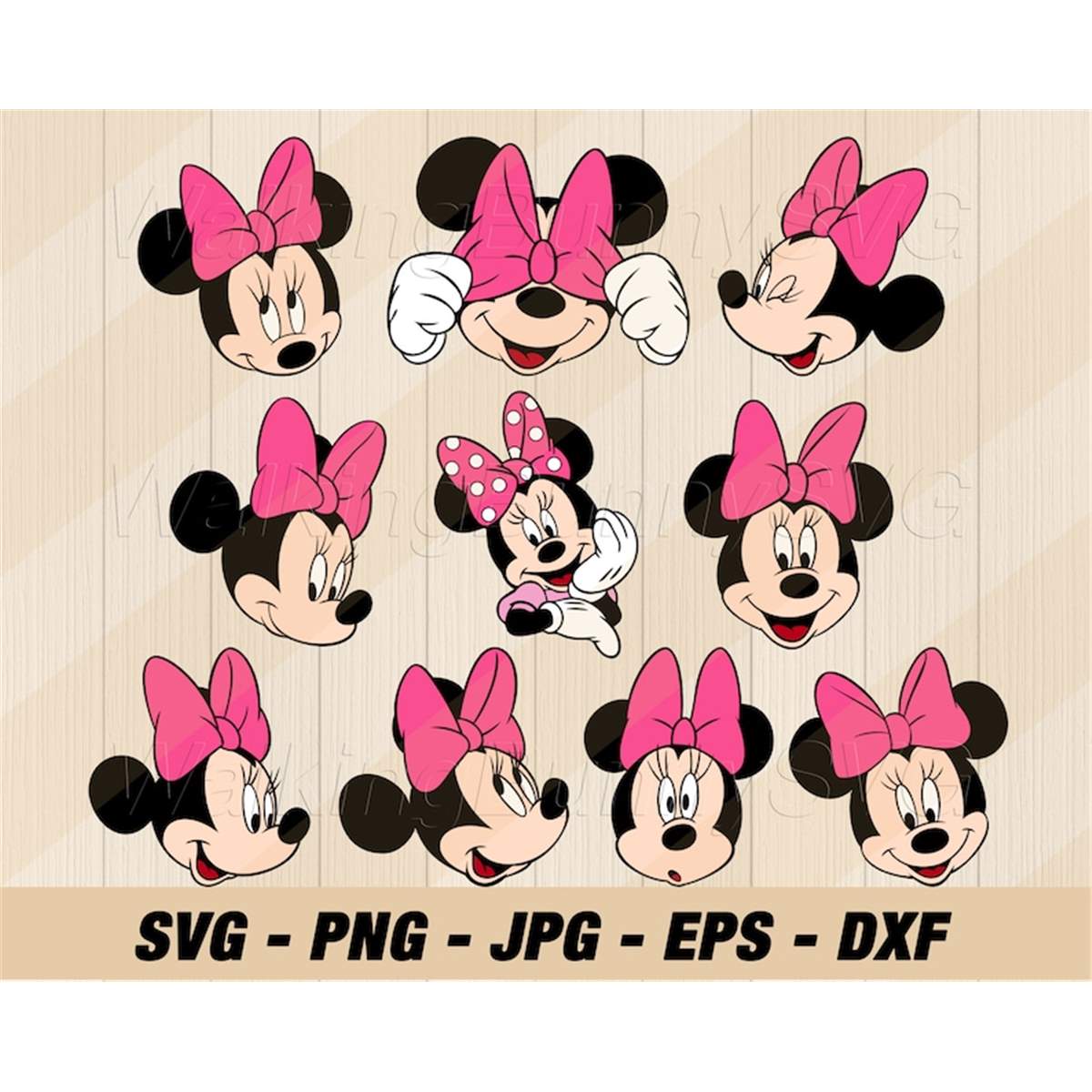 Mouse Head Bow Svg Png, Layered Mouse Head Svg, Cartoon Mous | Inspire ...