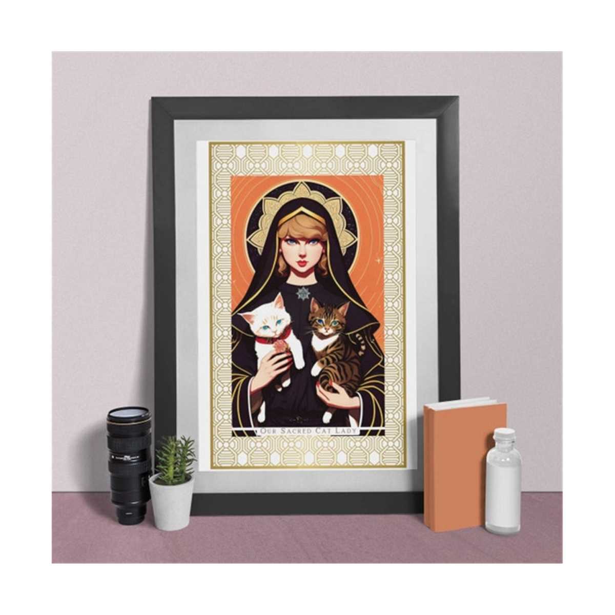 Saint Taylor Swift Cat Lady Print PNG and PDF Digital Downl | Inspire ...