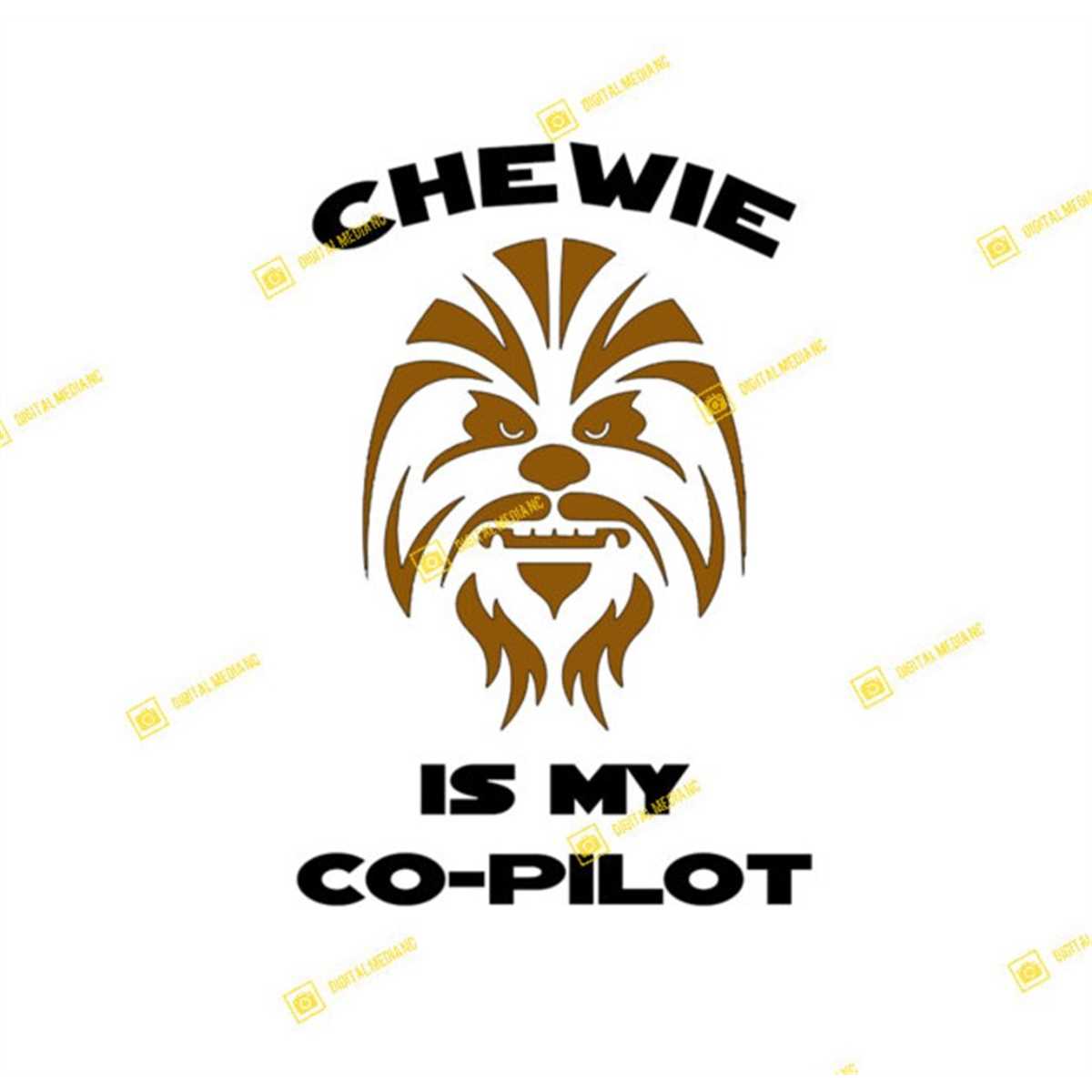 Star Wars, Chewie is my Co-Pilot, Chewbacca SVG PNG Silhou | Inspire Uplift