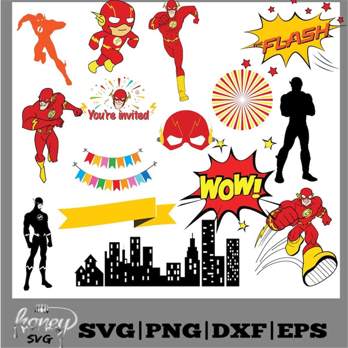 The Flash SVG BundleFlash Mask,DIY Invitation T shirt design | Inspire ...