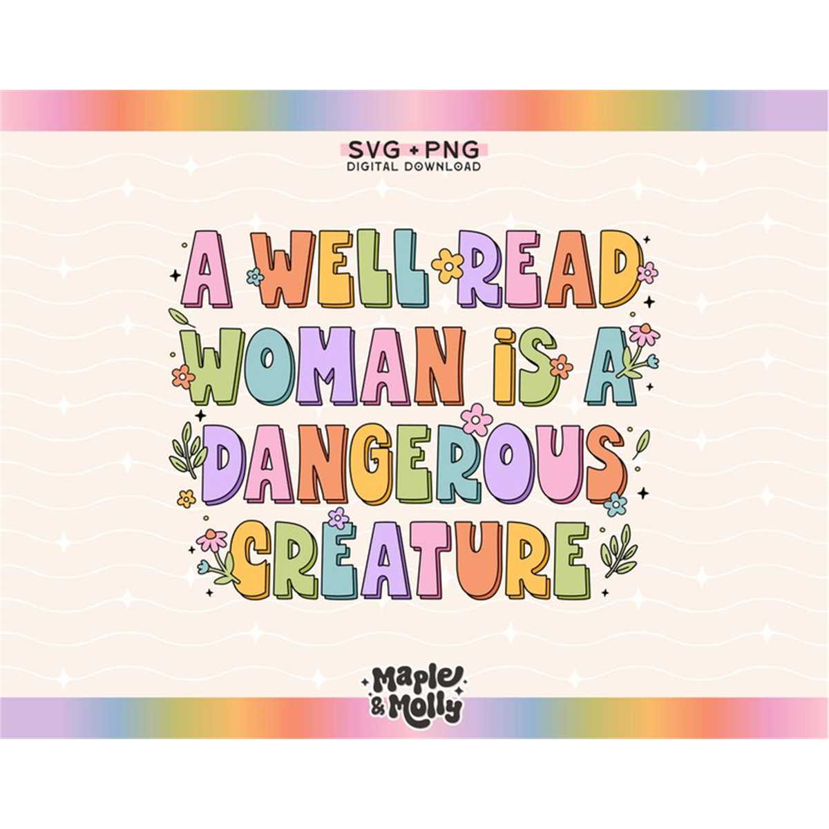 Well Read Woman, Book Lover Svg Png, Bookish, Reading Png, B | Inspire ...