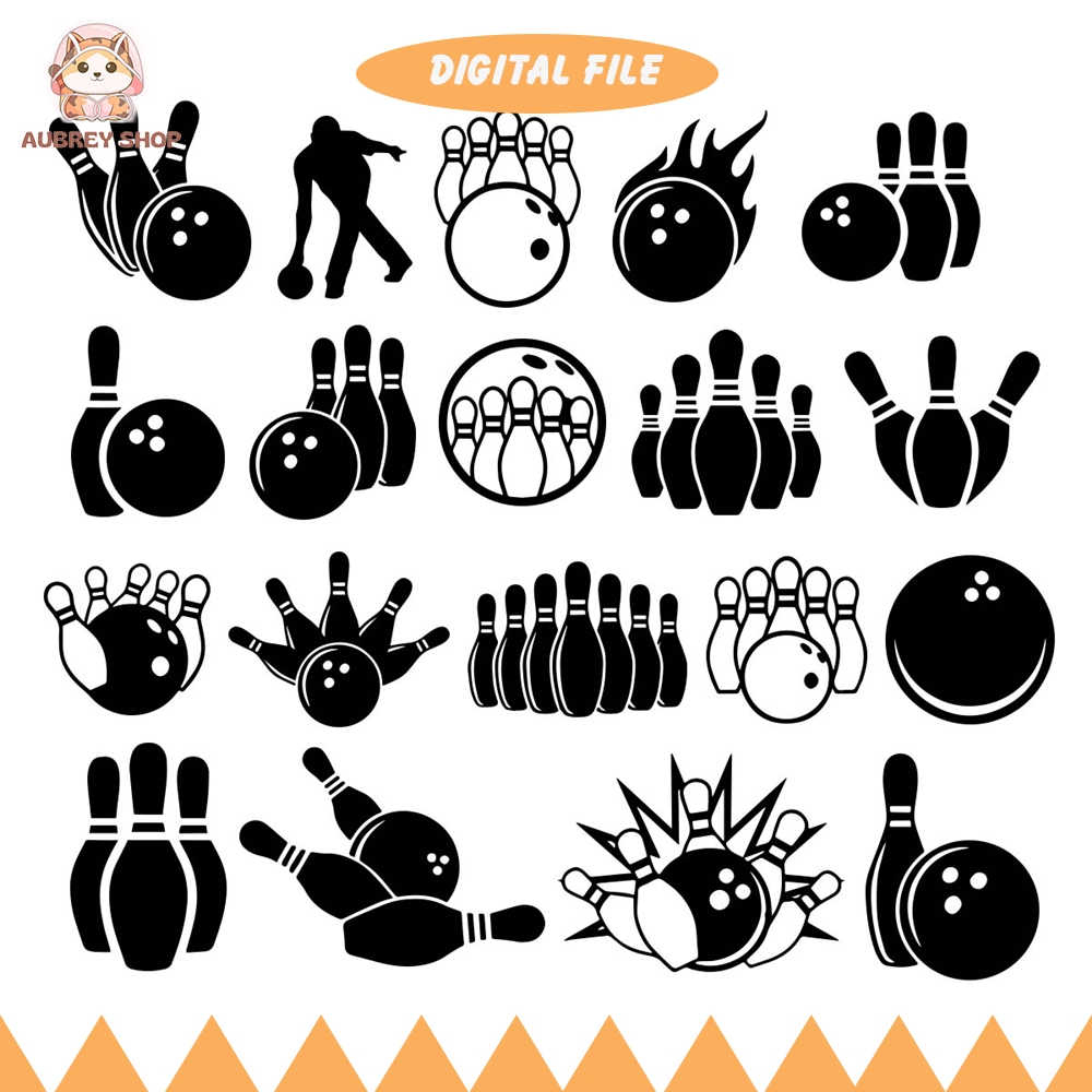 Bowling SVG/ Cricut/ Silhouette Cameo/ Bowling Clipart/ Cut | Inspire ...