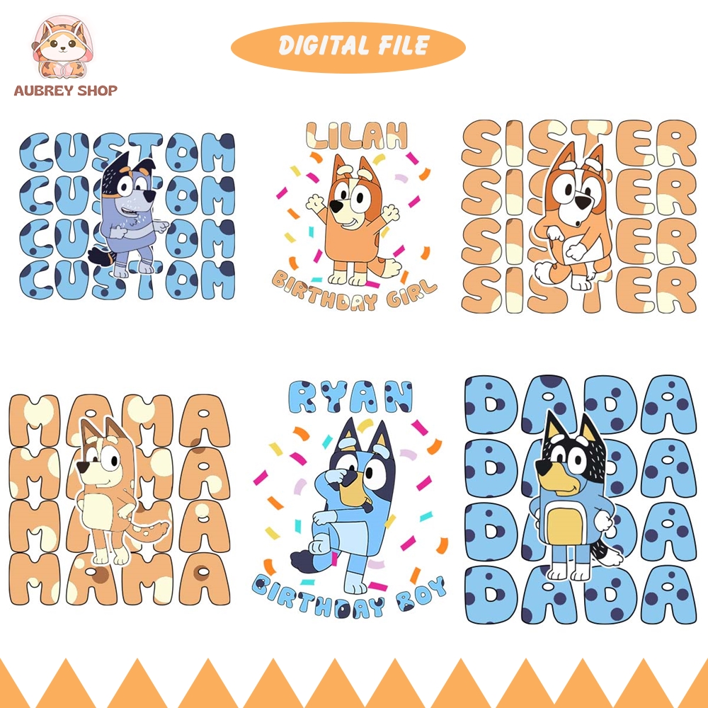 Custom Bluey Birthday Party Png | Inspire Uplift