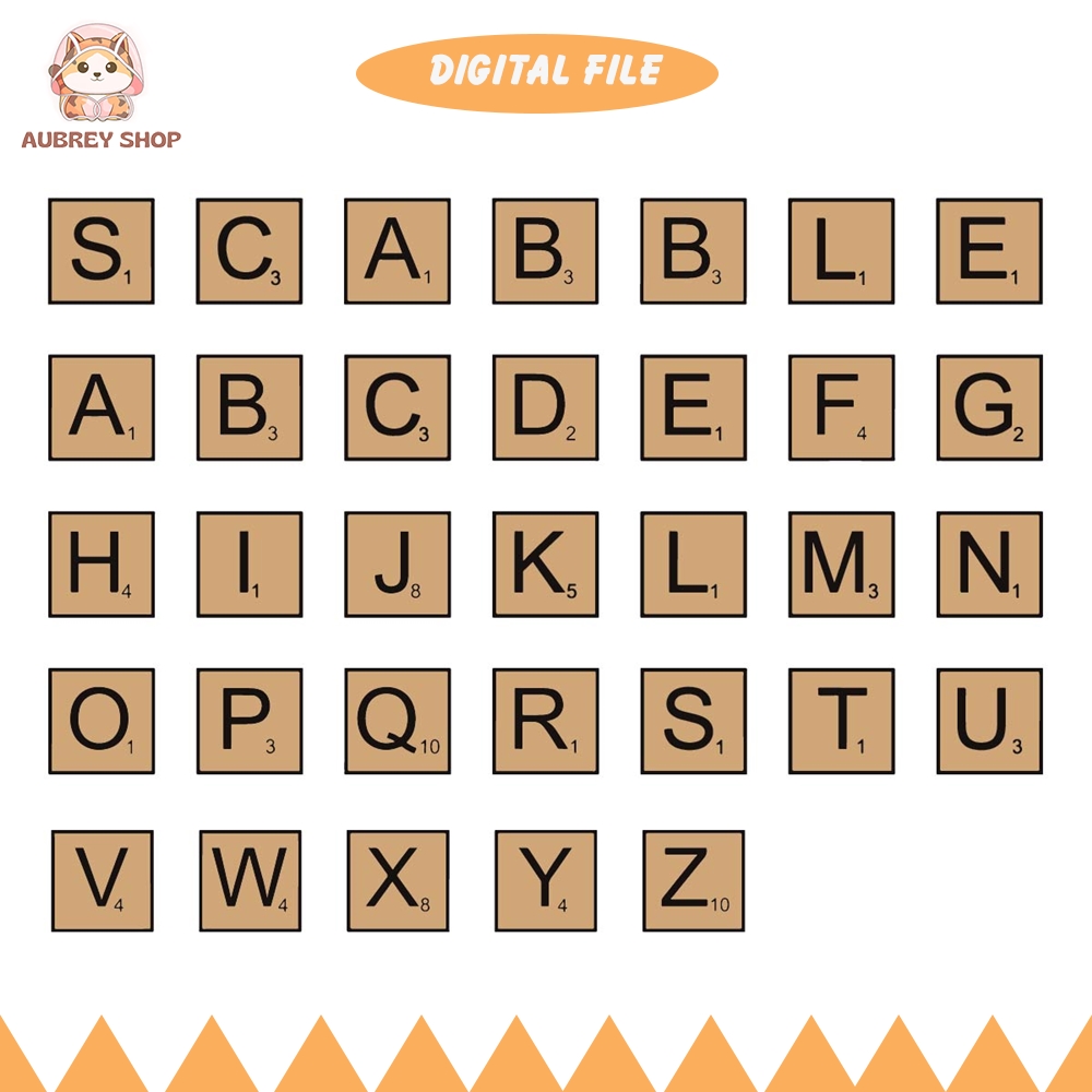 SCRABBLE TILES SVG Files, Scrabble Tiles Clipart, Scrabble T | Inspire ...