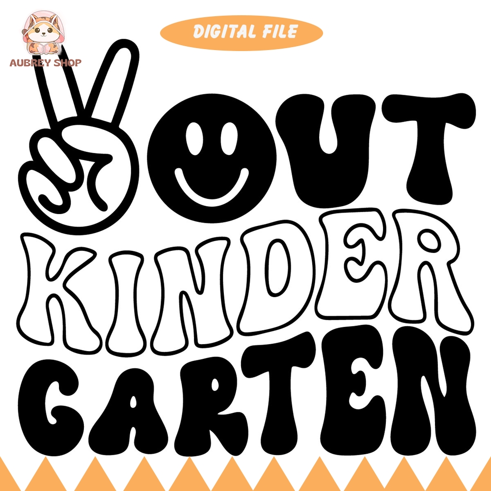 Peace Out Kindergarten Svg, Last Day of School Svg, Kinderga | Inspire ...