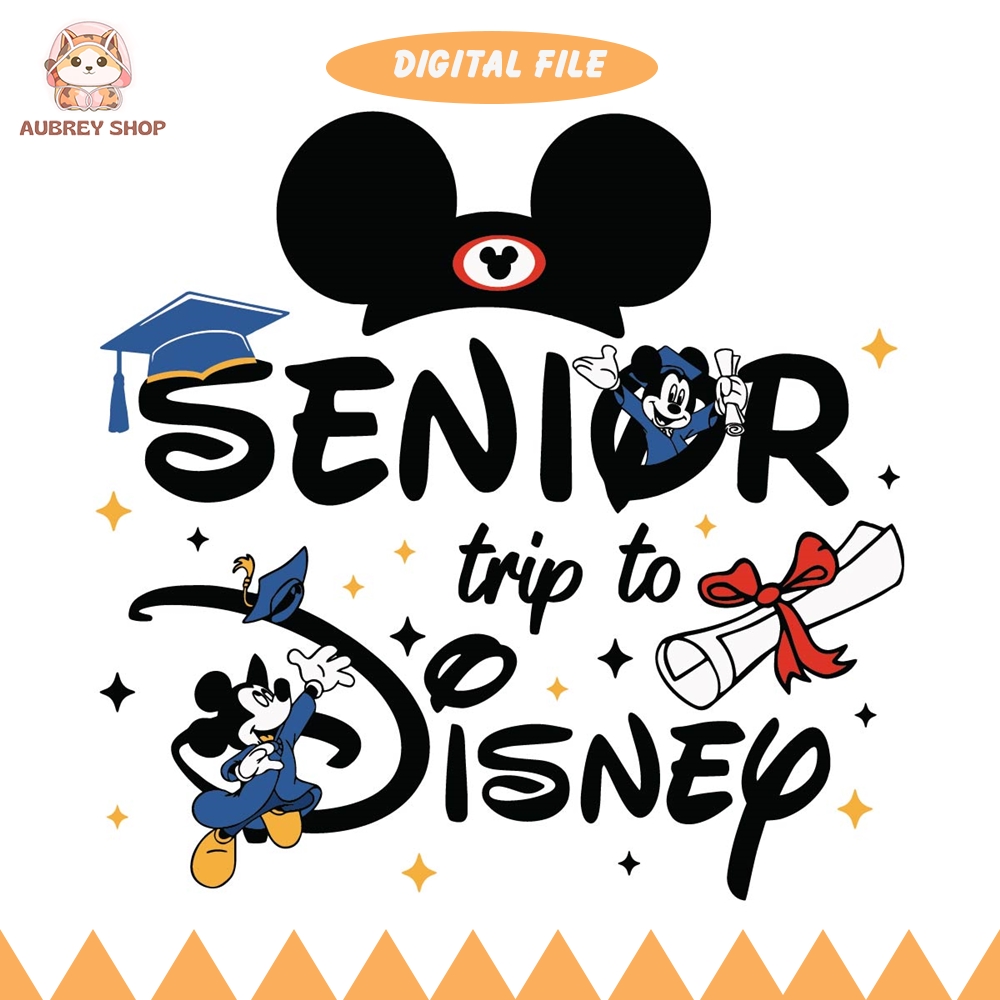Mickey Mouse Senior Trip To Disney SVG, Disney Mickey SVG | Inspire Uplift
