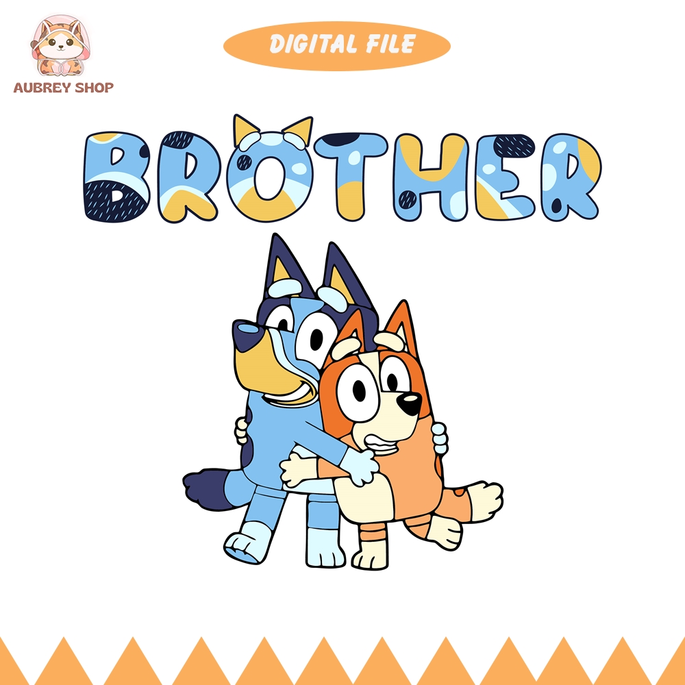 Brother Bluey Bingo Heeler Puppy Family SVG | Inspire Uplift