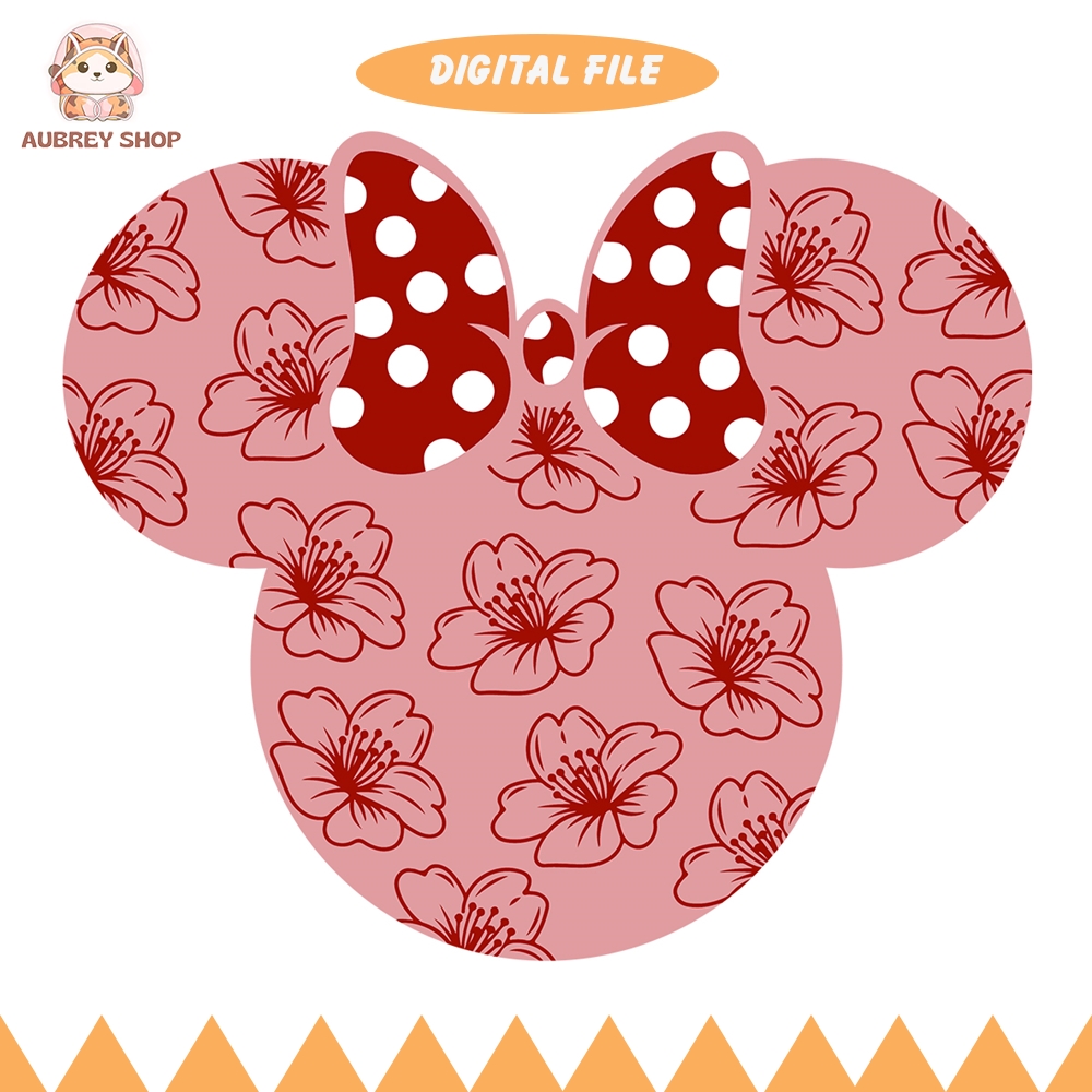 Minnie Mouse Flower Head Valentine Day SVG | Inspire Uplift