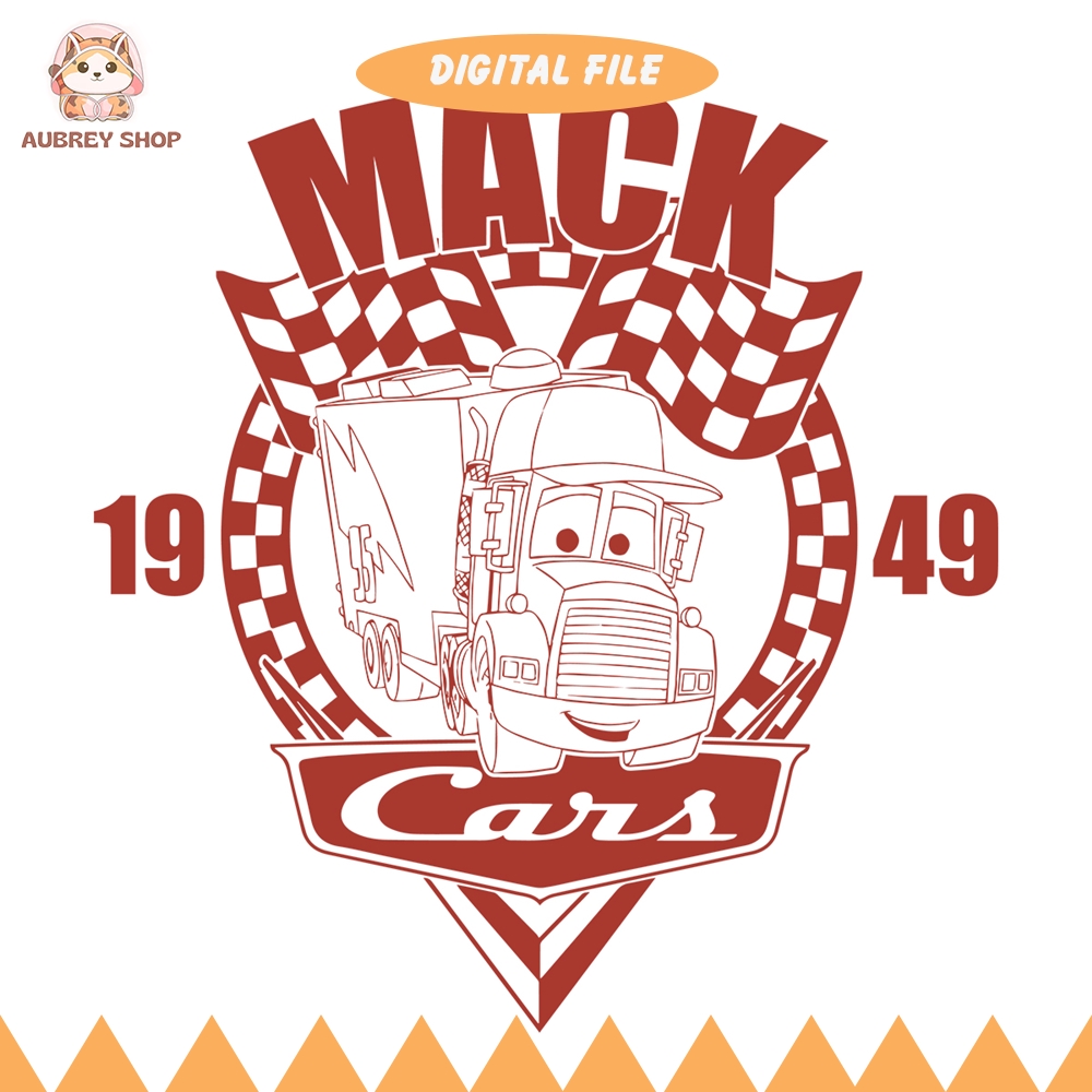 Disney Checkered Cars Race Mack Est 1949 SVG | Inspire Uplift