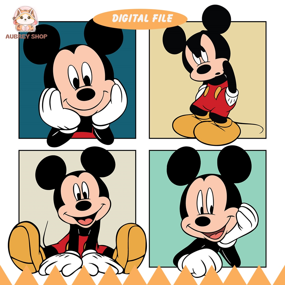 Disney Mickey Mouse Emotional Sticker SVG | Inspire Uplift