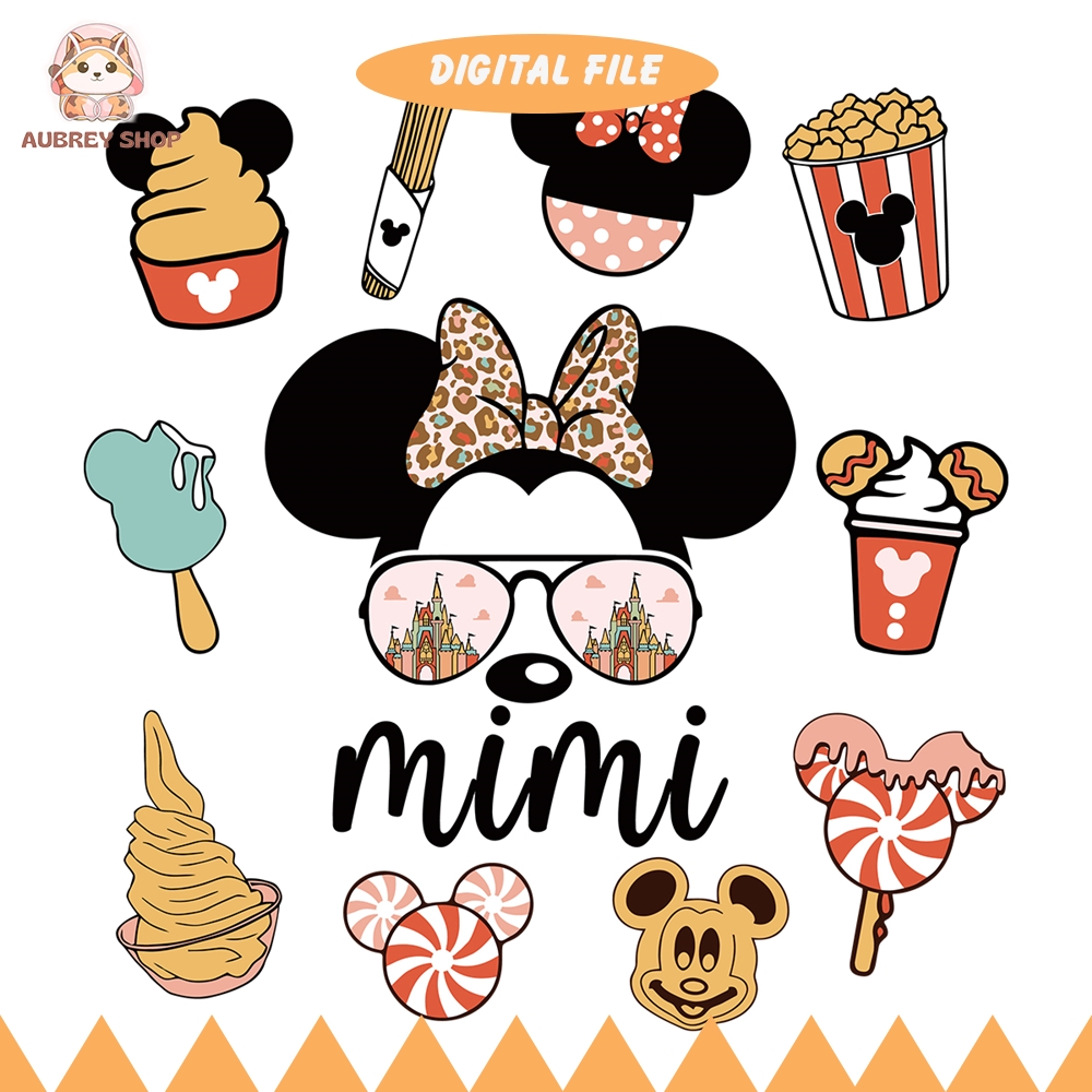 Mimi Minnie Mouse Carnival Food SVG | Inspire Uplift