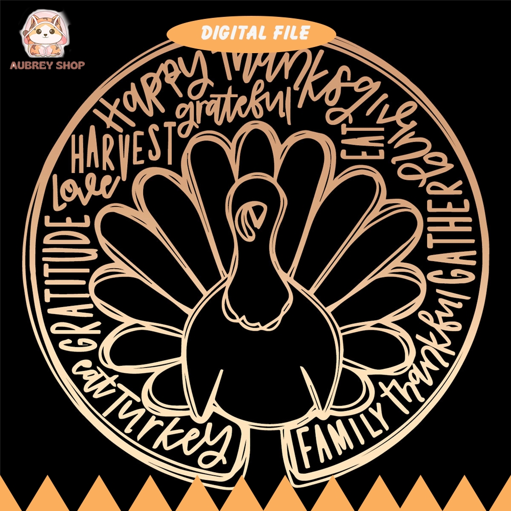 Turkey Word Art Svg | Inspire Uplift